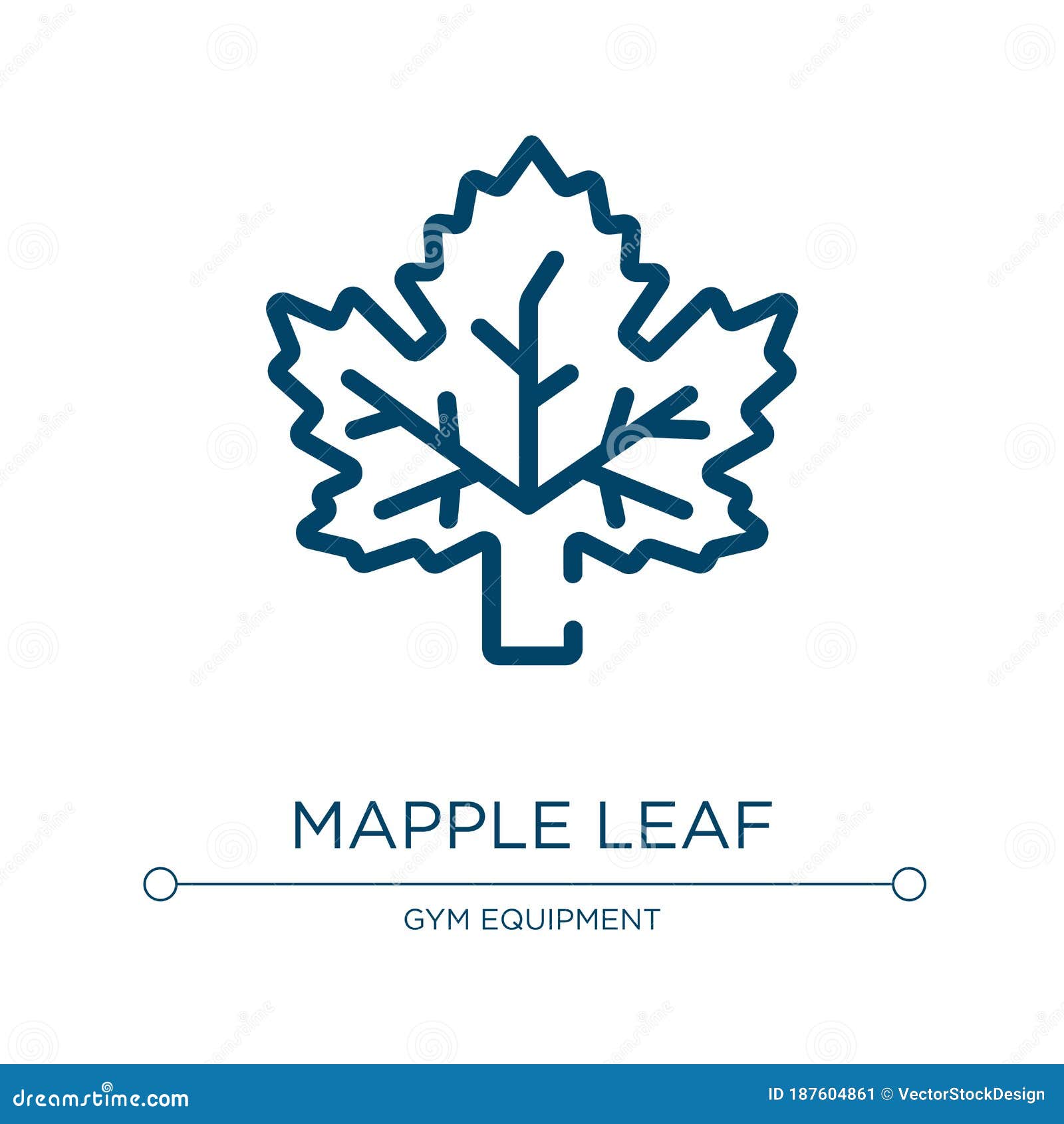 Mapple Leaf Icon. Linear Vector Illustration from Hockey Collection ...
