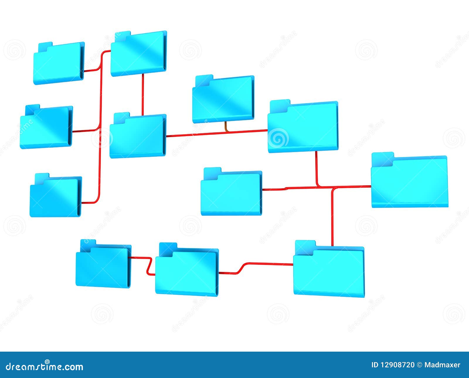 Mappstruktur stock illustrationer. Illustration av isolerat - 12908720