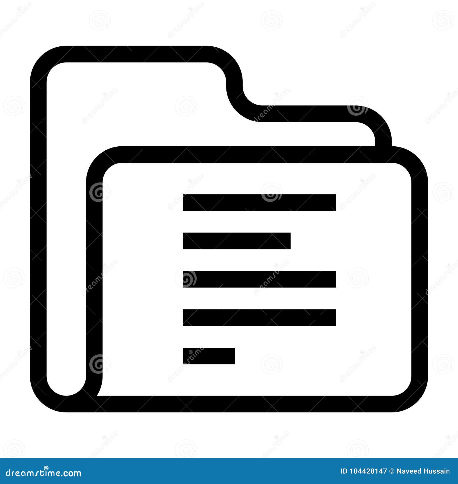 Mapptext Arrangera I Rak Linje Linjen Symbol Stock Illustrationer ...