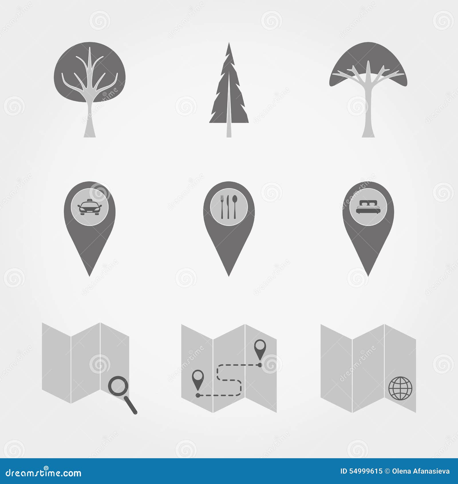 Map Markers, Pointers Icons With Blank Place For Text. Colorful Set Of ...