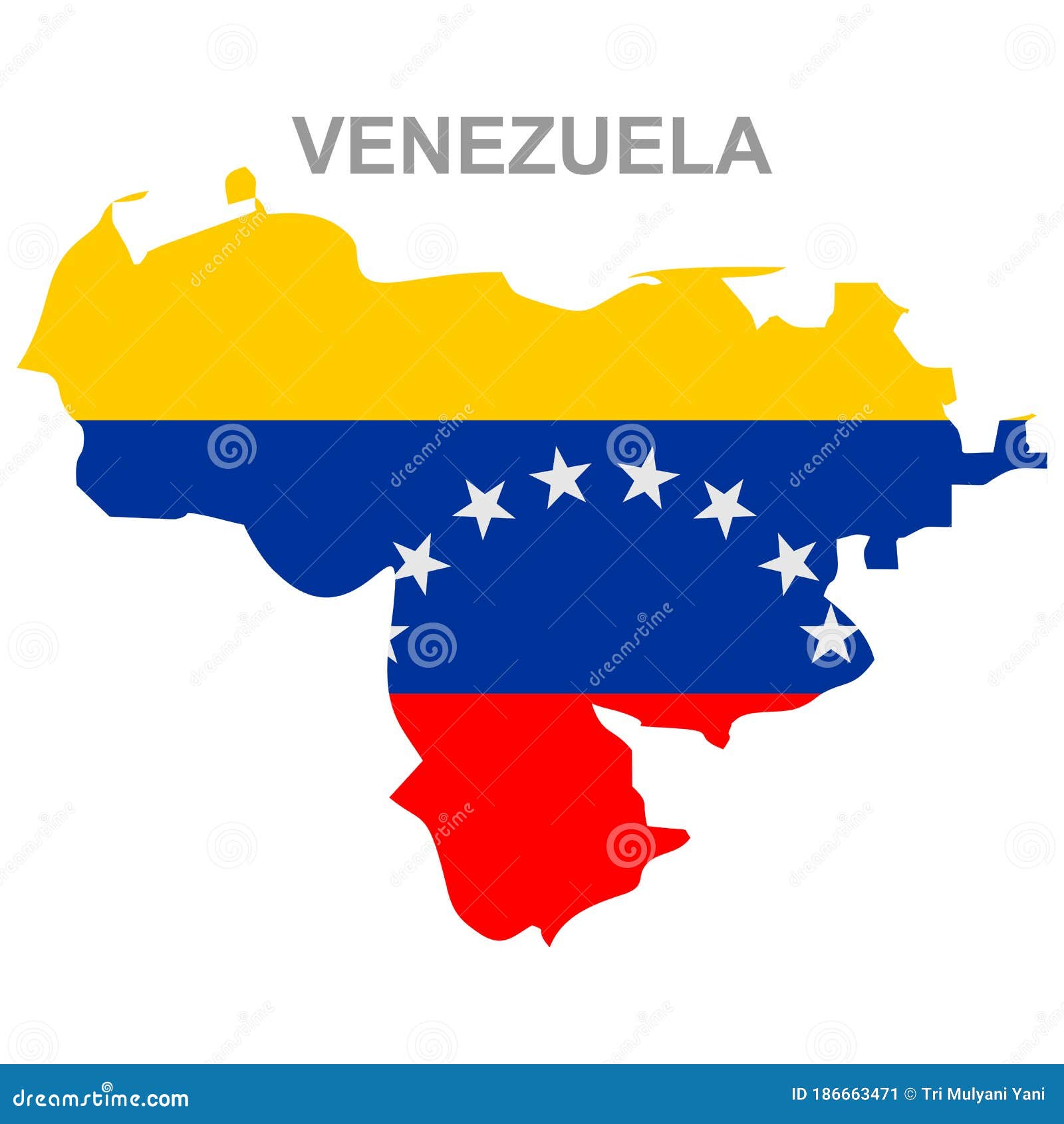 Maps of Venezuela with National Flags Icon Vector Design Symbol Stock ...