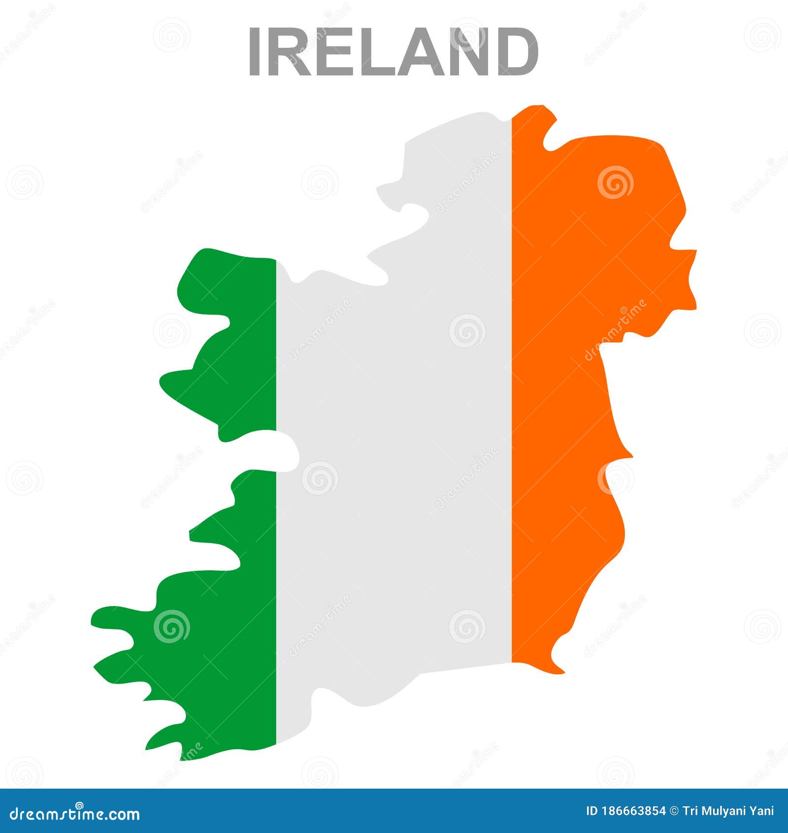 Maps of Ireland with National Flags Icon Vector Design Symbol Stock ...