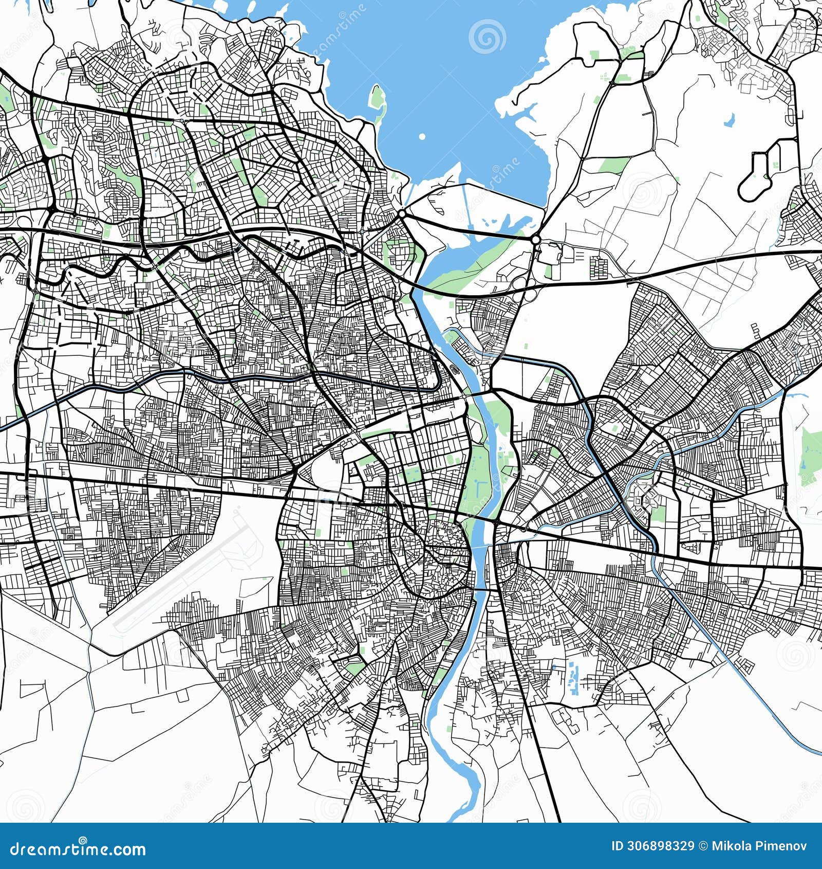 Maps of the city of Adana. stock illustration. Illustration of tree ...
