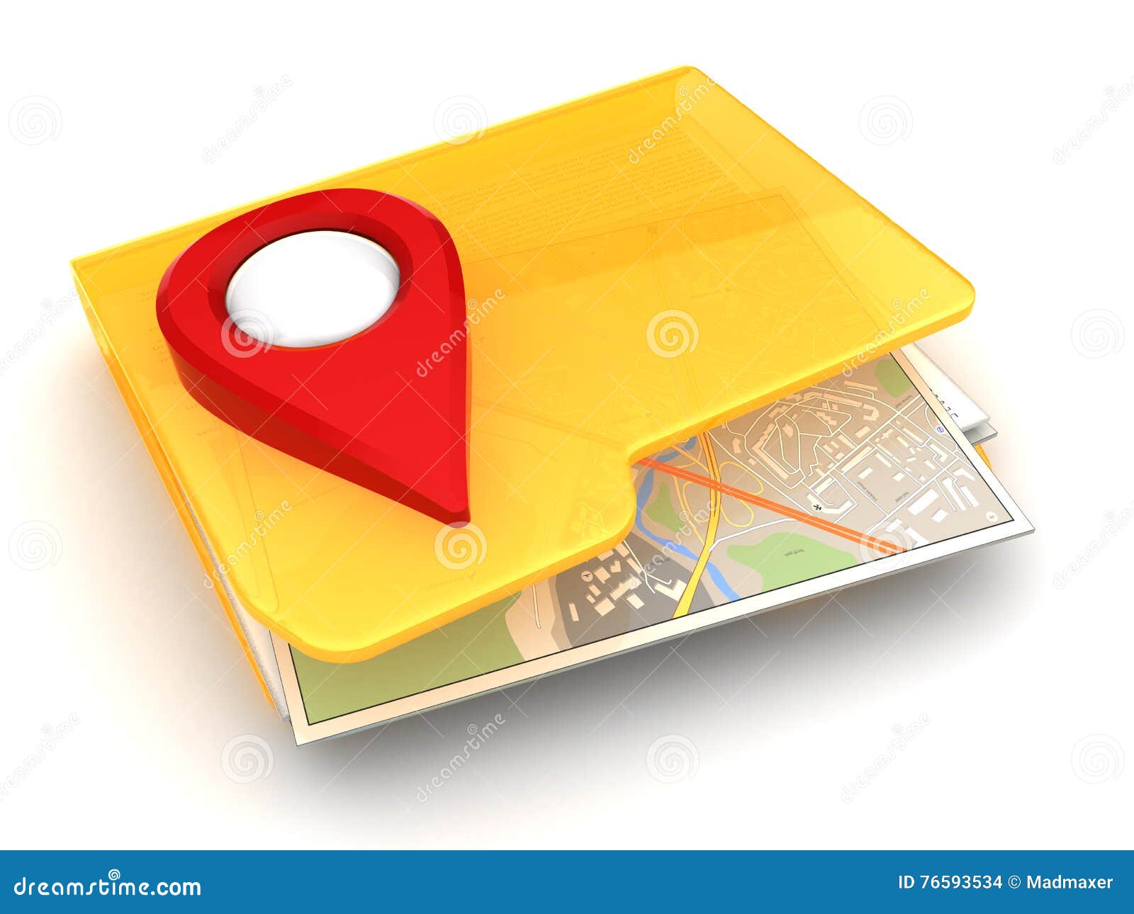 Maps folder stock illustration. Illustration of portfolio - 76593534