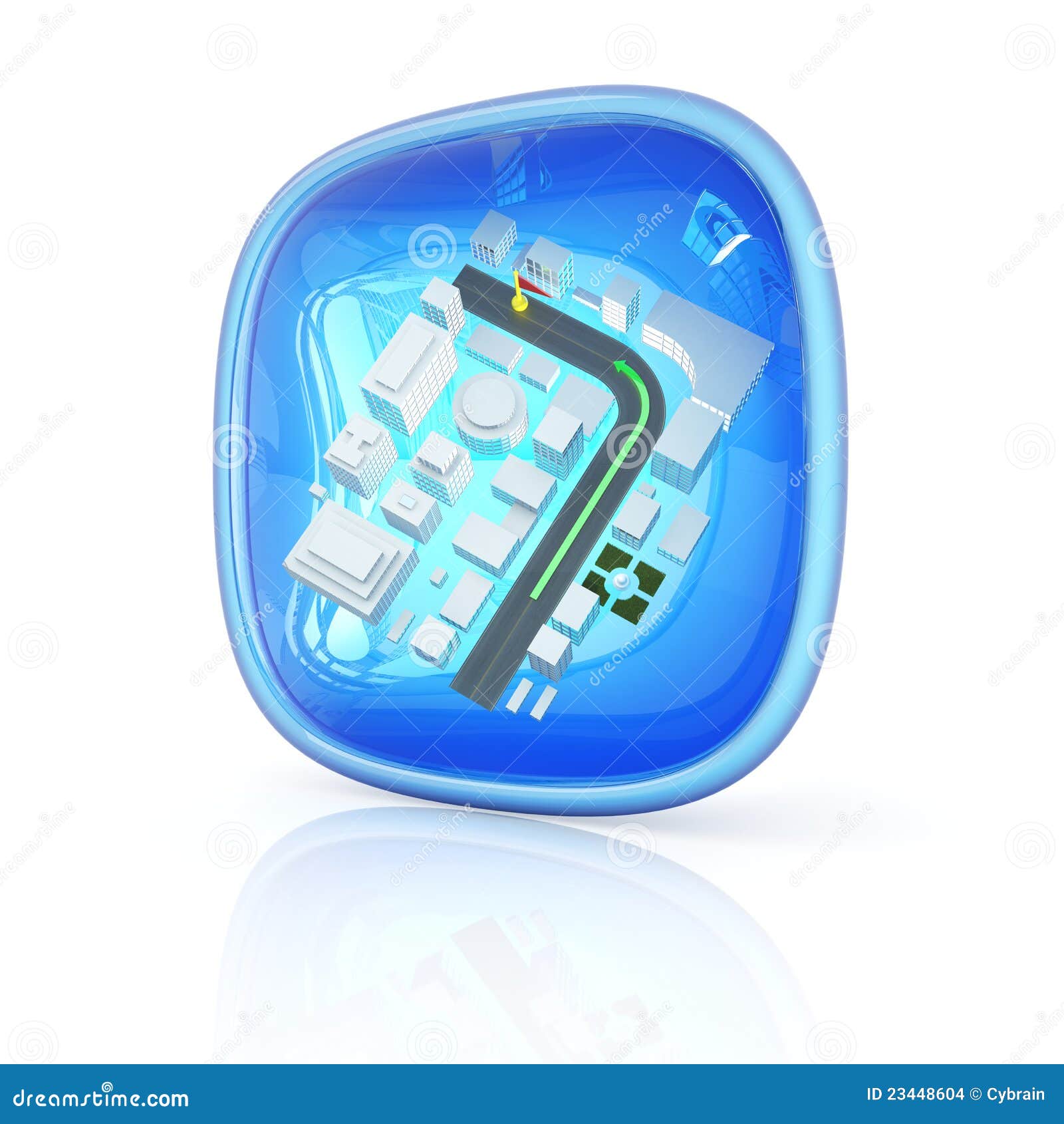 Maps icon 3d stock illustration. Illustration of smartphone - 23448604