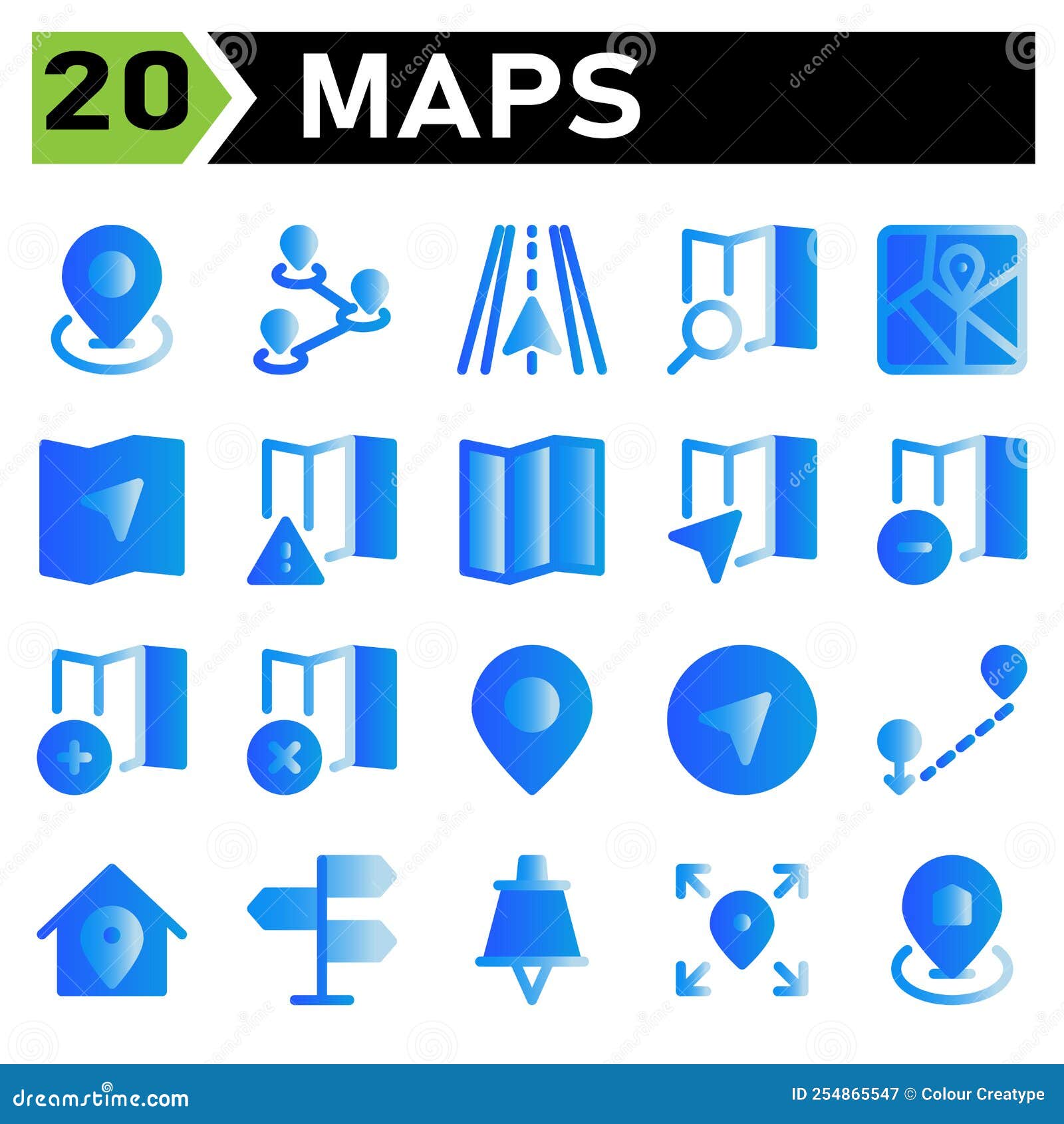 Maps Icon Include Map Location Marker Navigation Route Maps Direction ...
