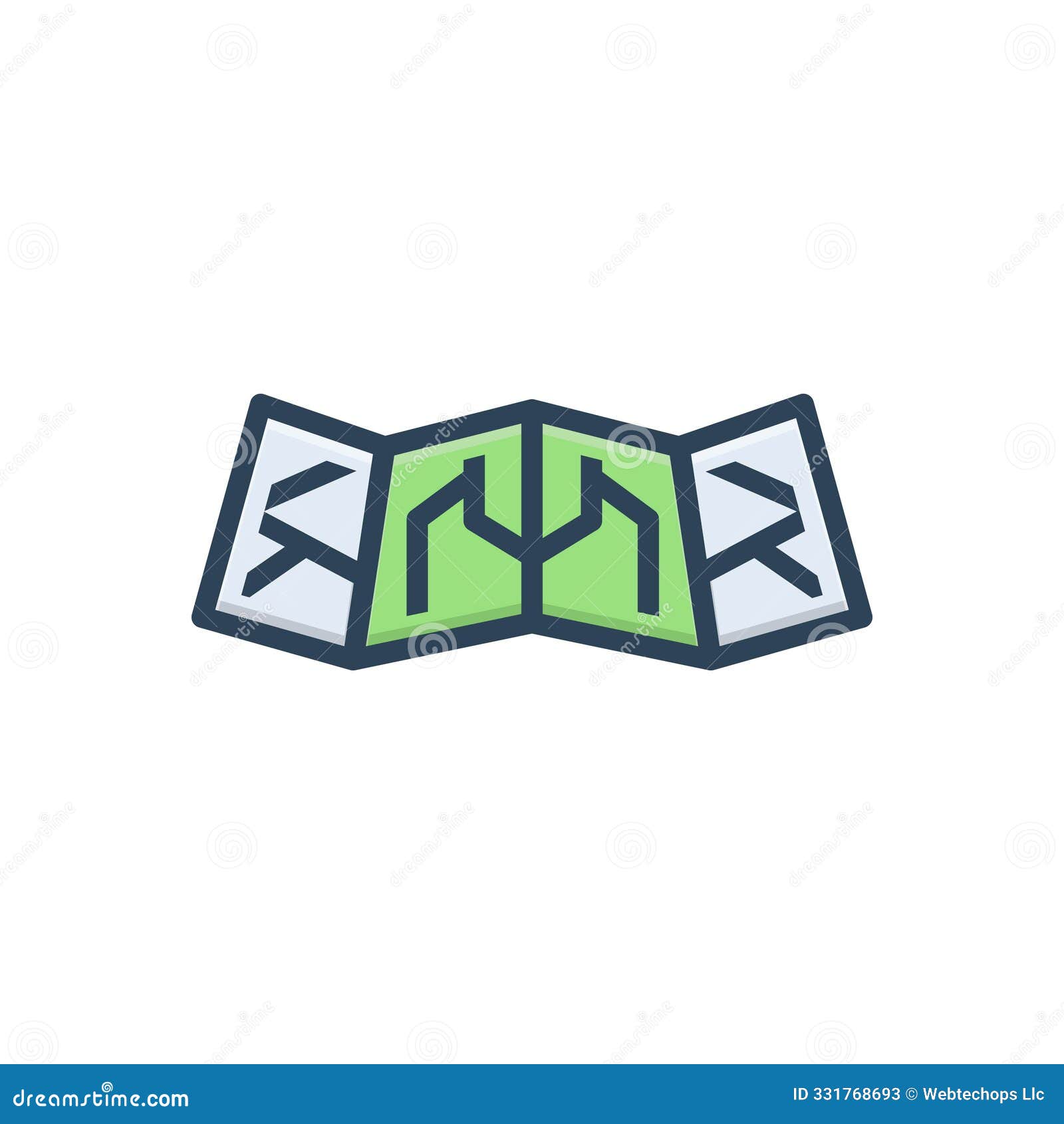 Color Illustration Icon for Maps, Landmark and Area Stock Vector ...