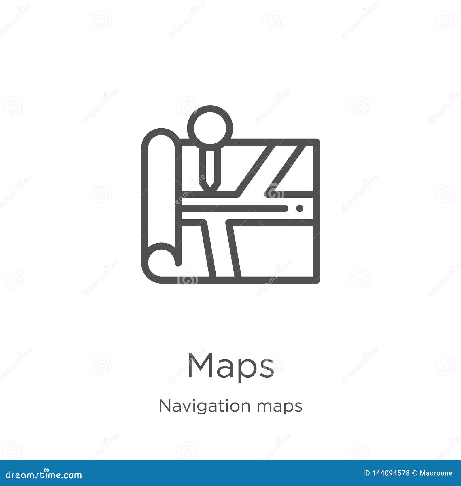 Maps Icon Vector. Trendy Flat Maps Icon From Signs Collection Isolated ...