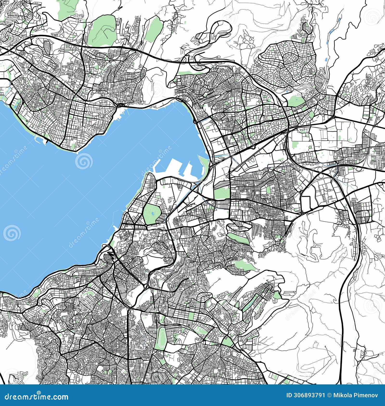 Maps of Izmir. stock illustration. Illustration of geology - 306893791