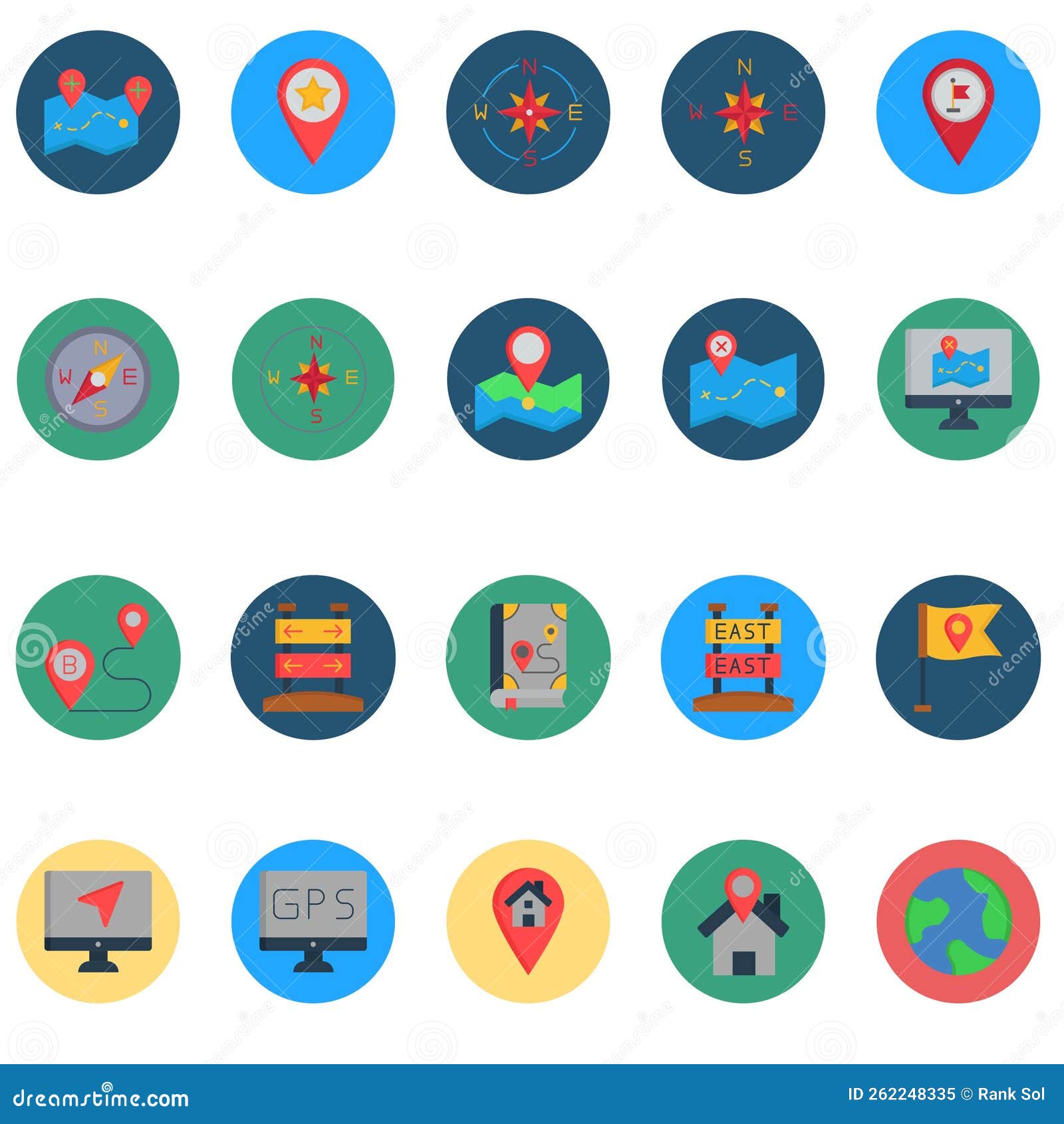 Maps and Location Which Can Easily Modify or Edit Stock Vector ...