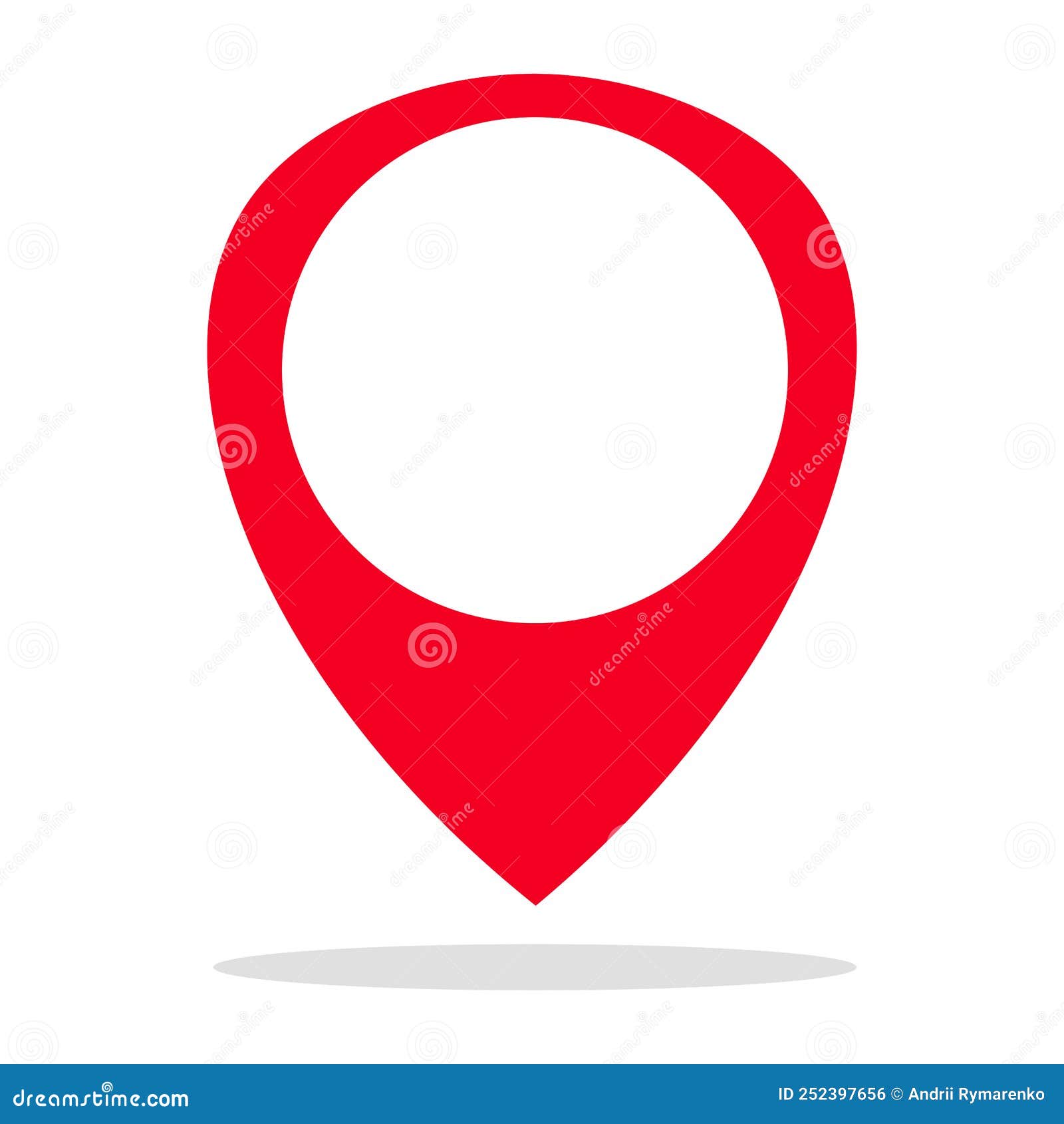 Maps Marker Red Icon, Pin Symbol, Location Icon Vector Illustration ...