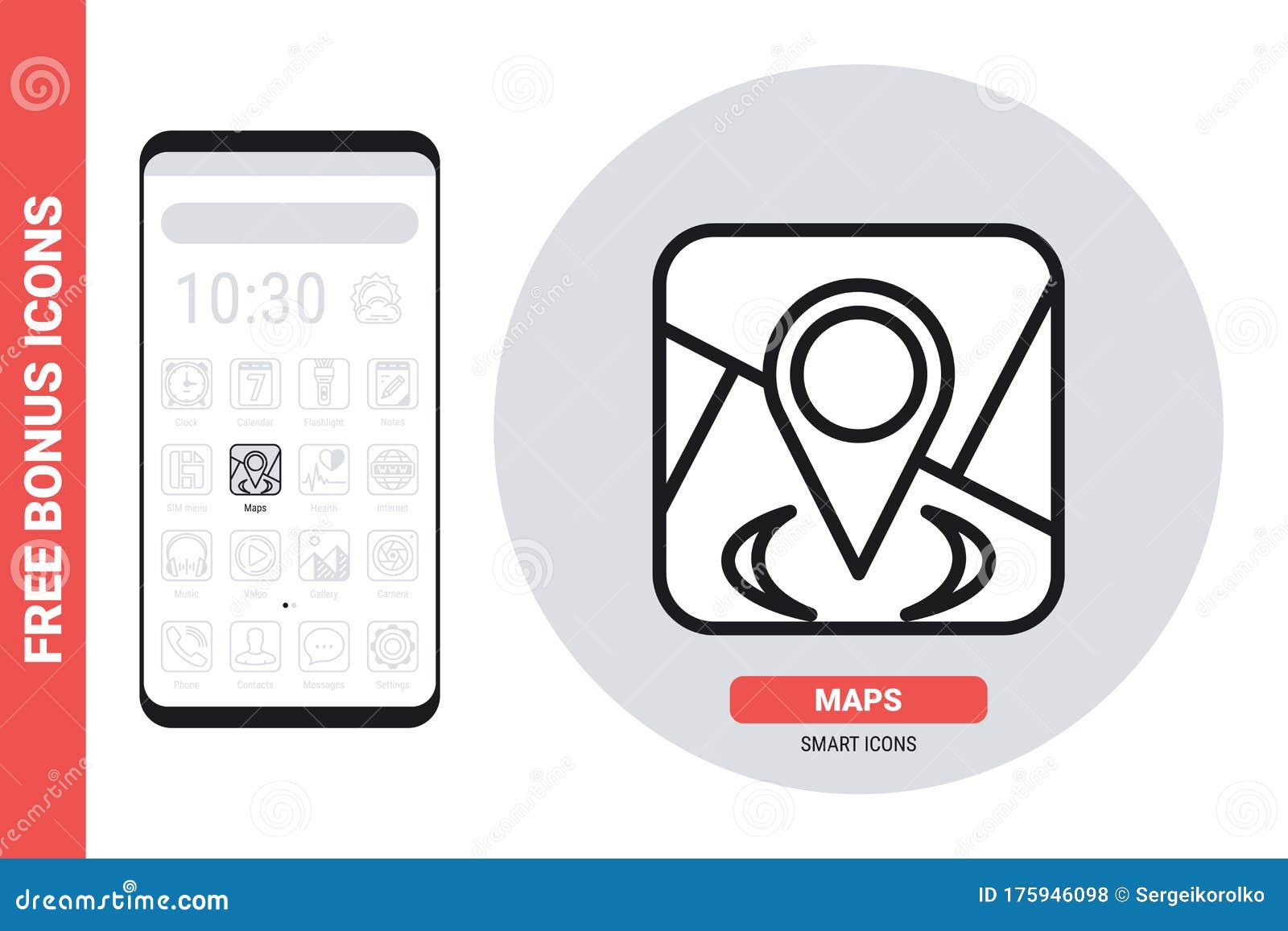 Maps and Navigation Application Icon for Smartphone, Tablet, Laptop or ...