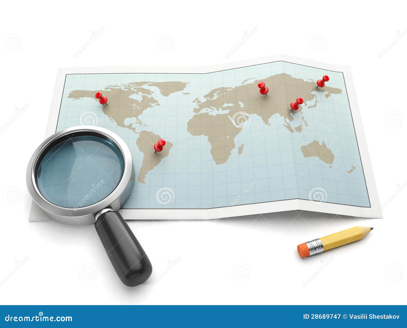 Maps and Navigational Charts. Map and Magnifying Glass Search for the ...