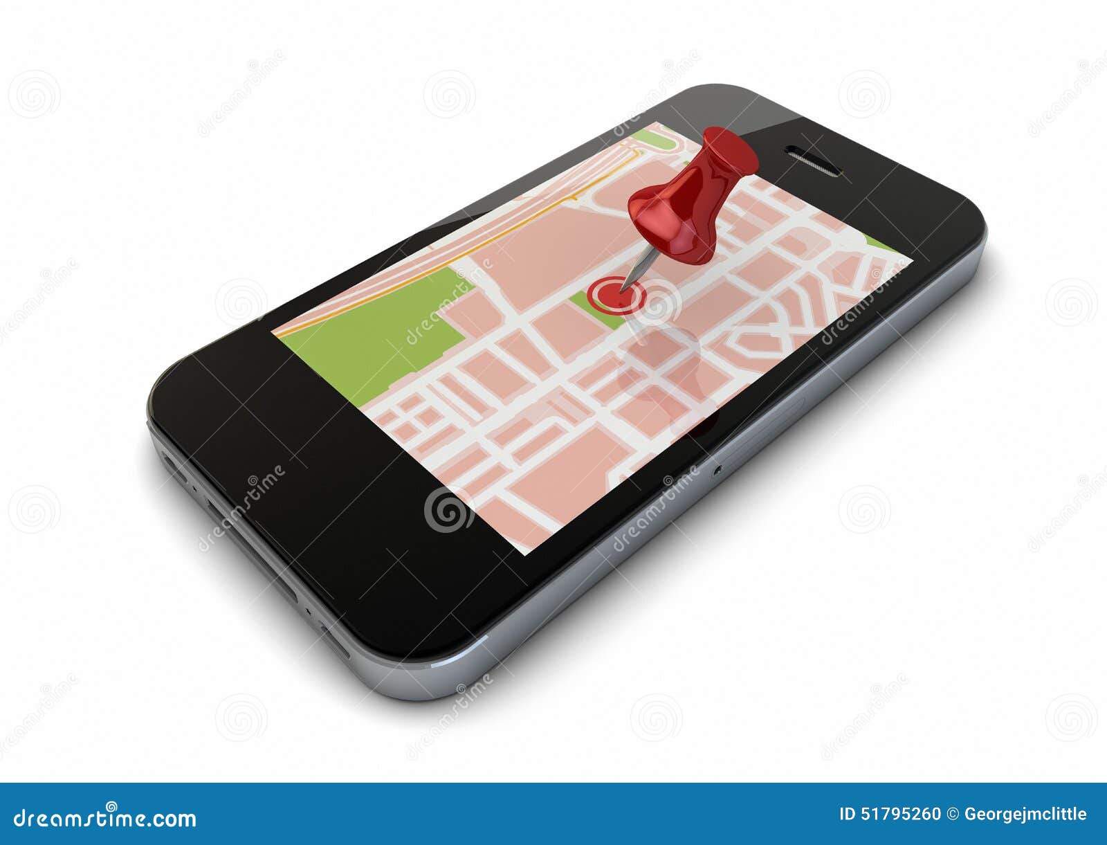Maps phone stock illustration. Illustration of smartphone - 51795260