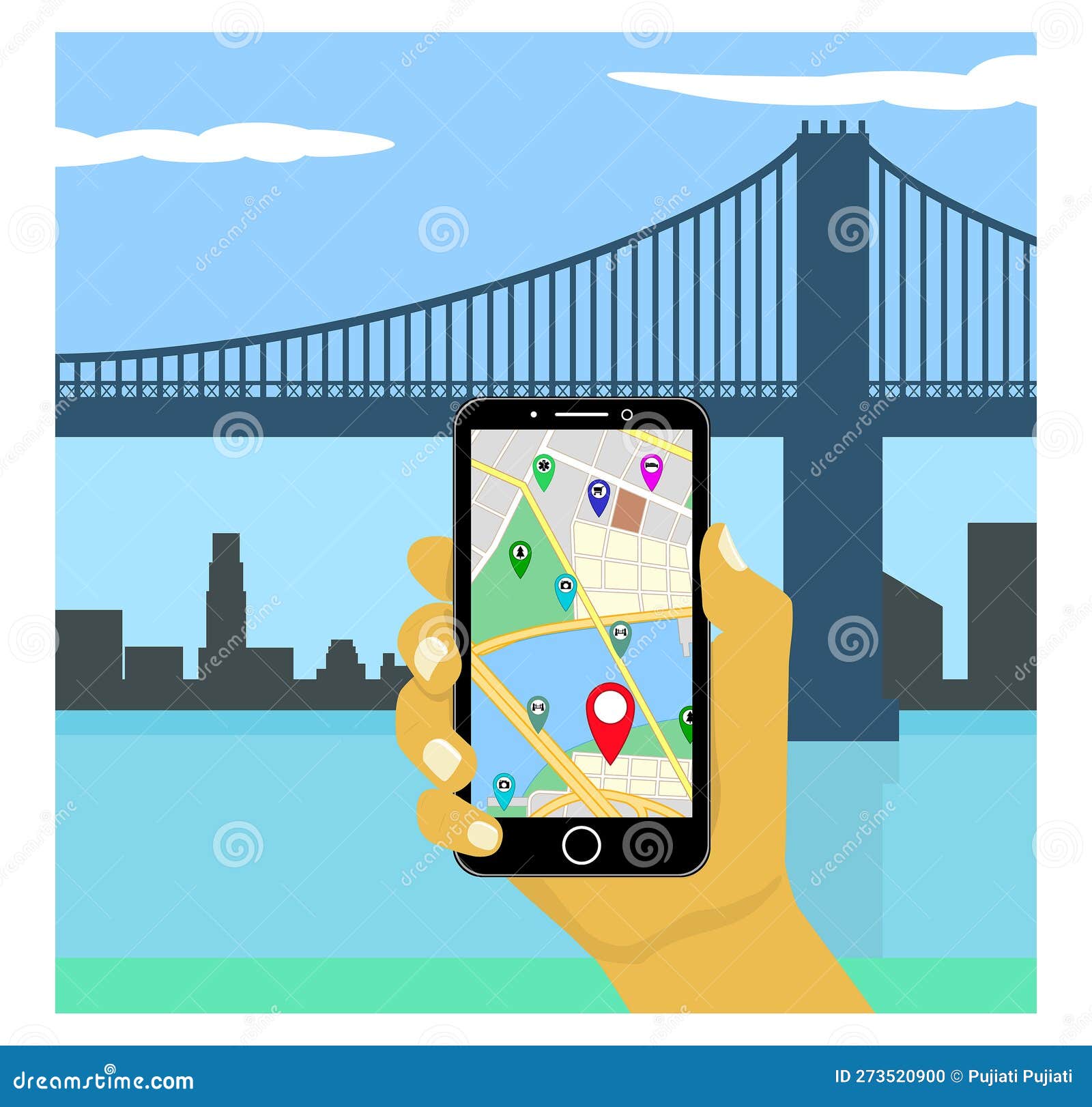 Navigation, Direction, Maps, Traffic And More. Royalty-Free ...