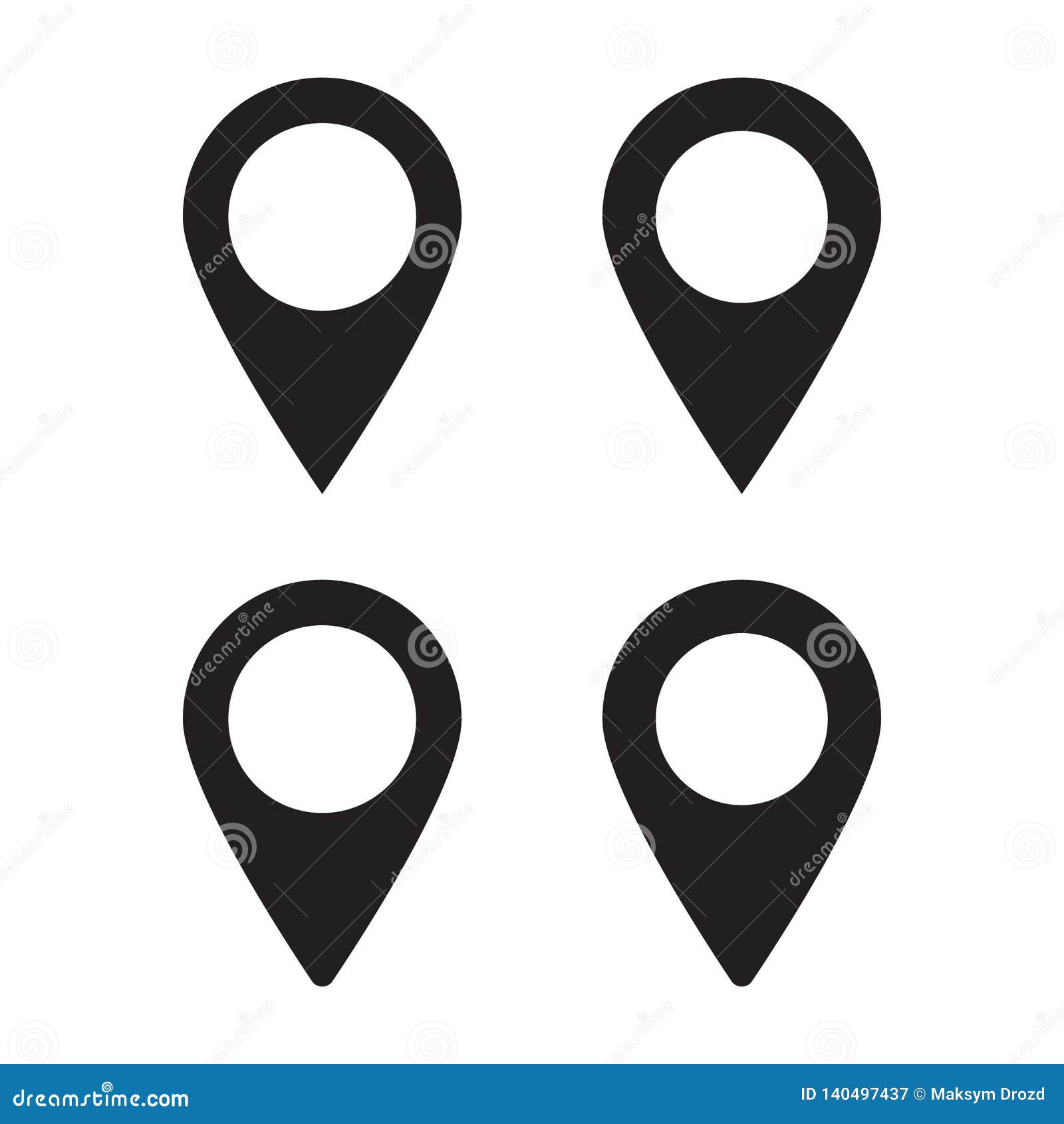 Maps Pin. Location Map Icon Stock Vector - Illustration of sign, vector ...