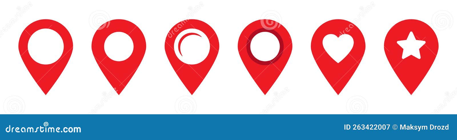 Maps Pin. Red Location Map Icon Stock Vector - Illustration of place ...