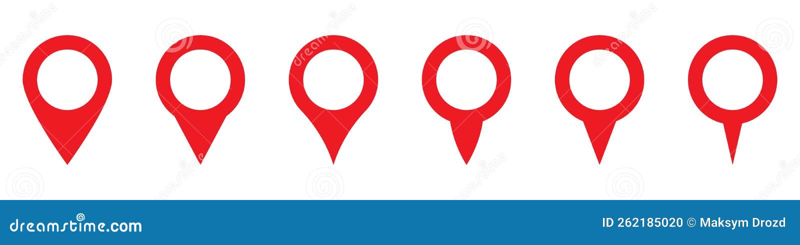 Maps Pin. Red Location Map Icon Stock Vector - Illustration of card ...