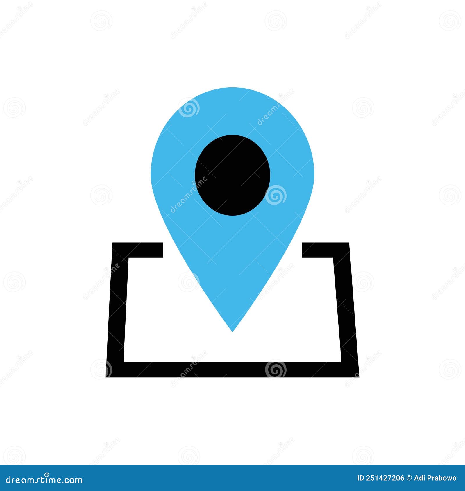 Maps Point Icon Logo Vector Design Stock Vector - Illustration of ...