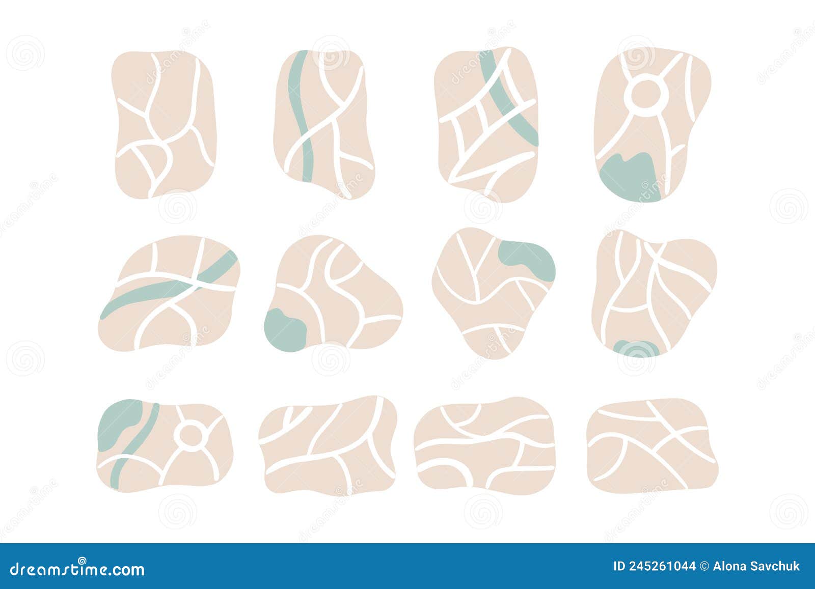 Maps with Rivers, Lakes and Roads Stock Vector - Illustration of ...