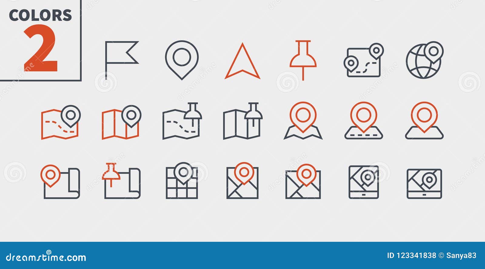 Maps UI Pixel Perfect Well-crafted Vector Thin Line Icons 48x48 Ready ...