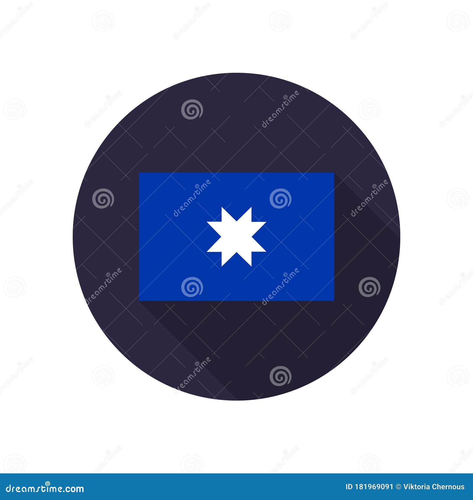 Mapuche Banner with Star Icon, Vector Illustration Stock Illustration ...