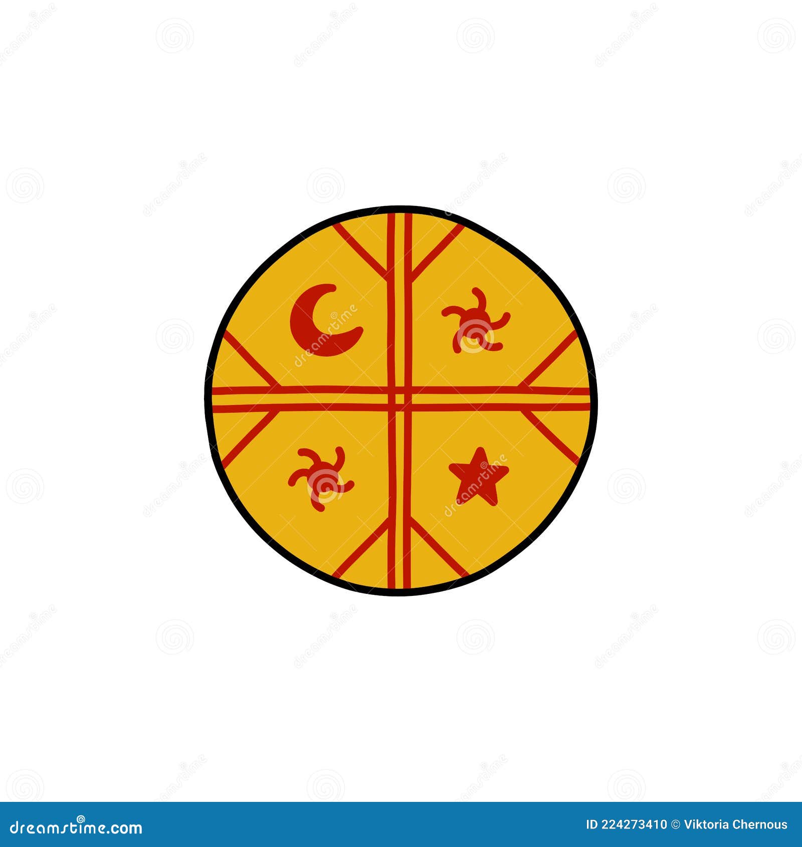 Mapuche Symbol Doodle Icon, Vector Color Line Illustration Ilustración ...