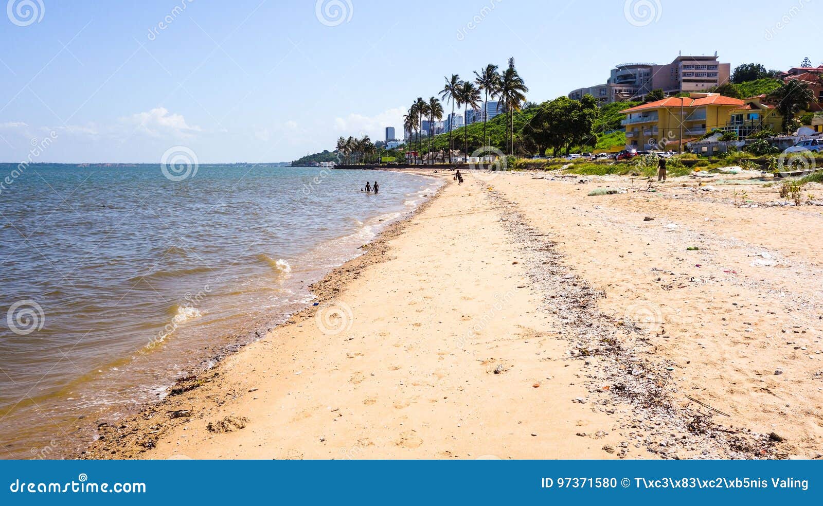 Maputo beach view stock photo. Image of view, center - 97371580