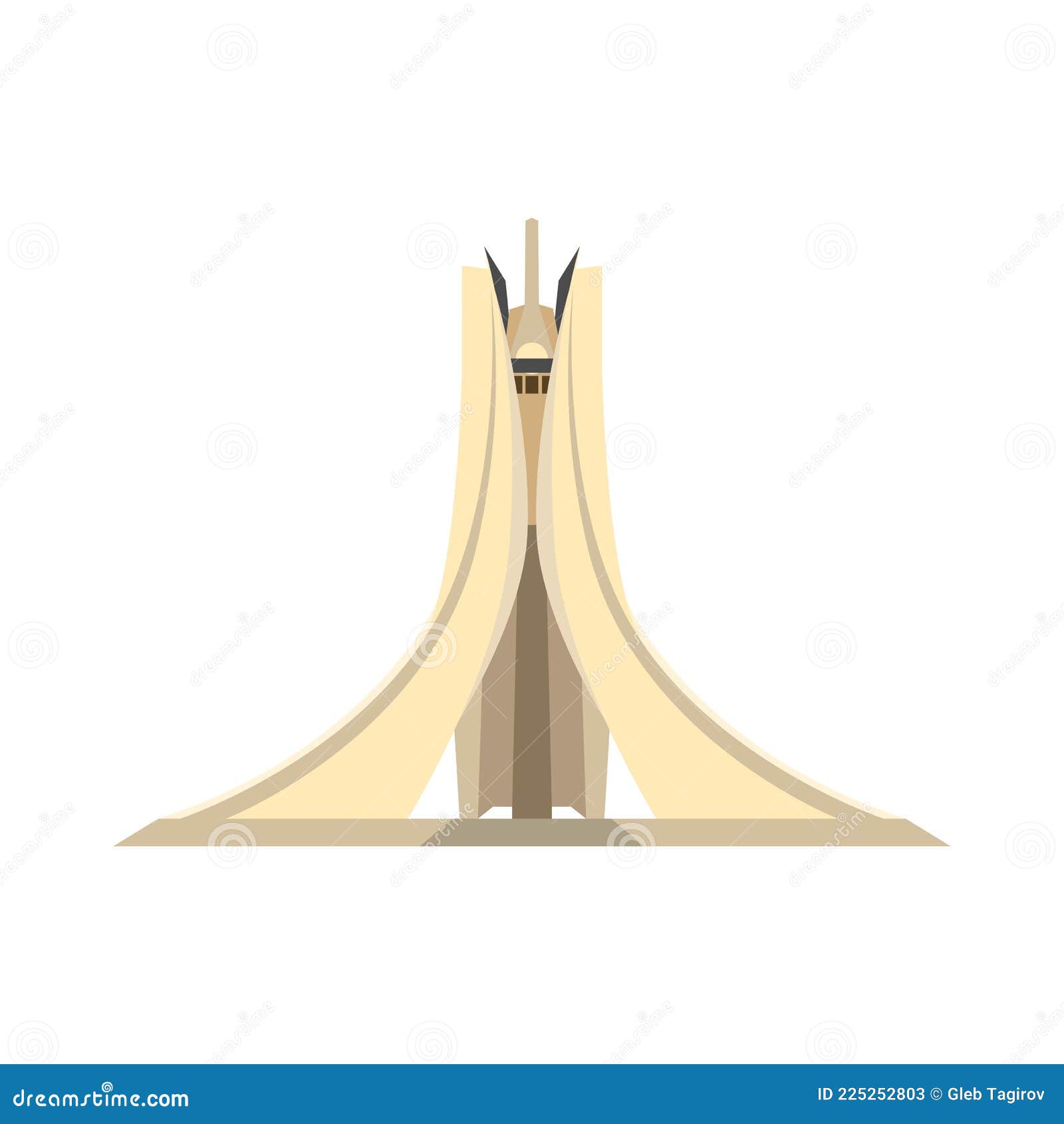 Maqam Echahid Isolated Illustration Stock Vector - Illustration of ...