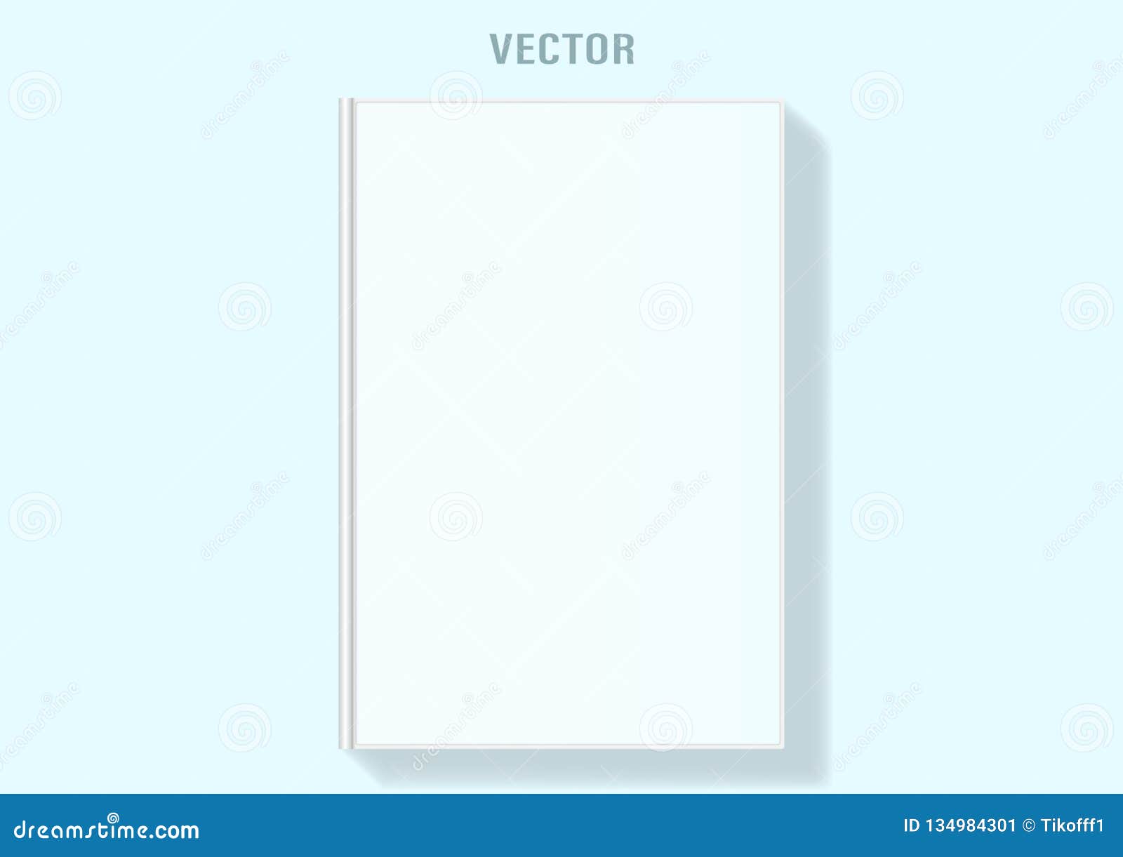 Maqueta Del Libro Rectangular En Blanco Cerrado En El Fondo Blanco ...