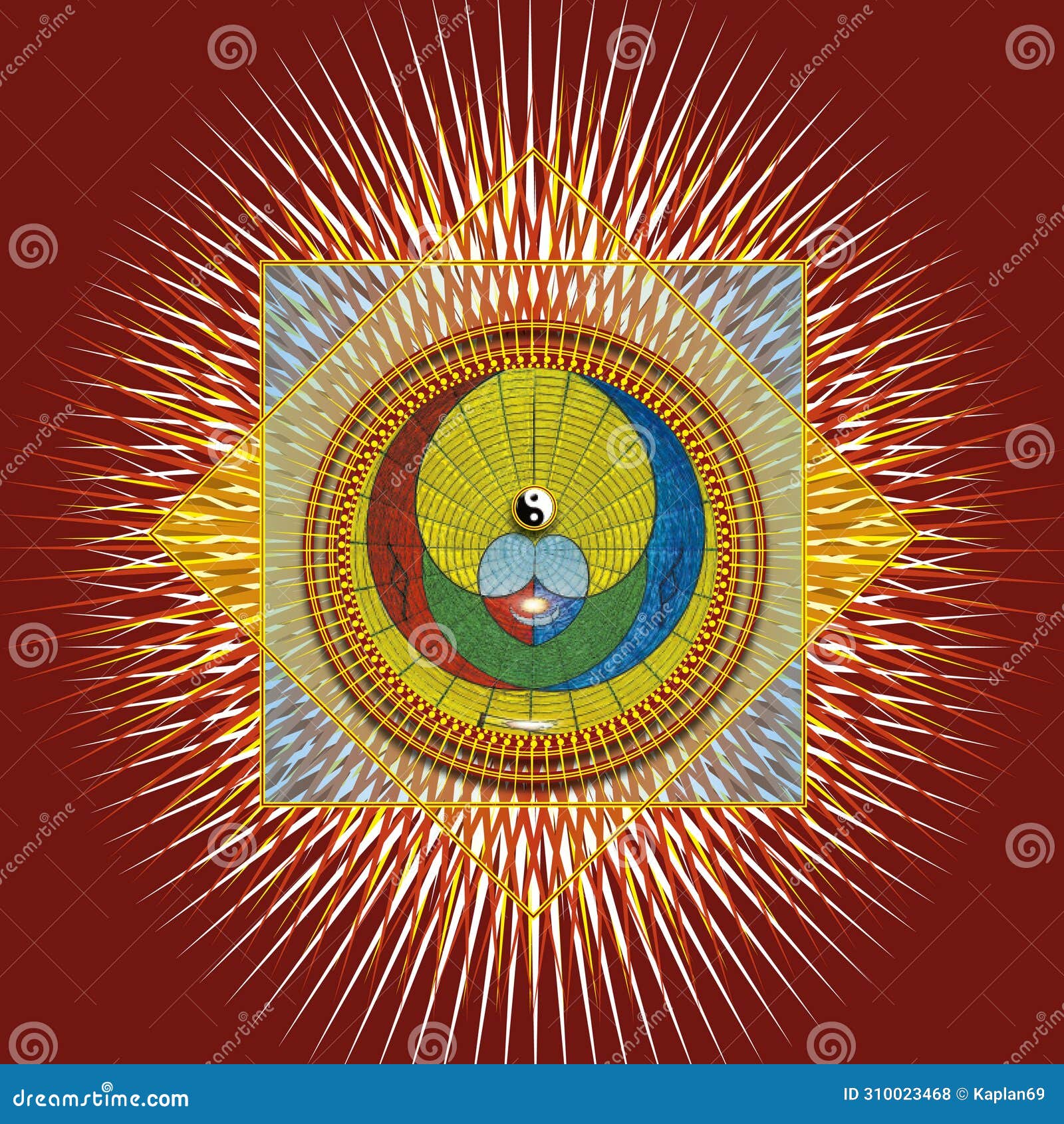 Symbolic mandala number 2 stock illustration. Illustration of mandala ...