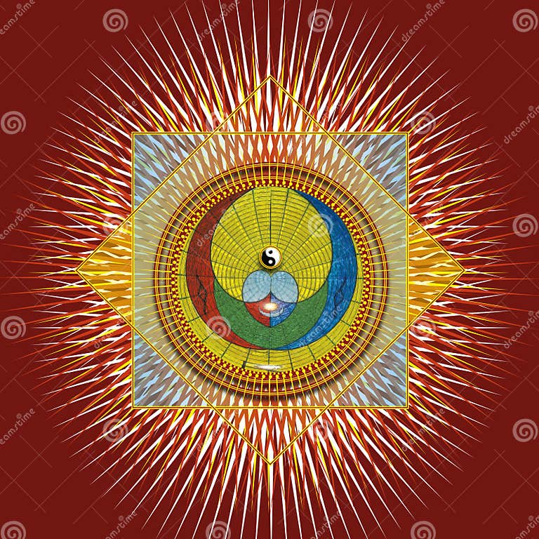 Symbolic mandala number 2 stock illustration. Illustration of mandala ...