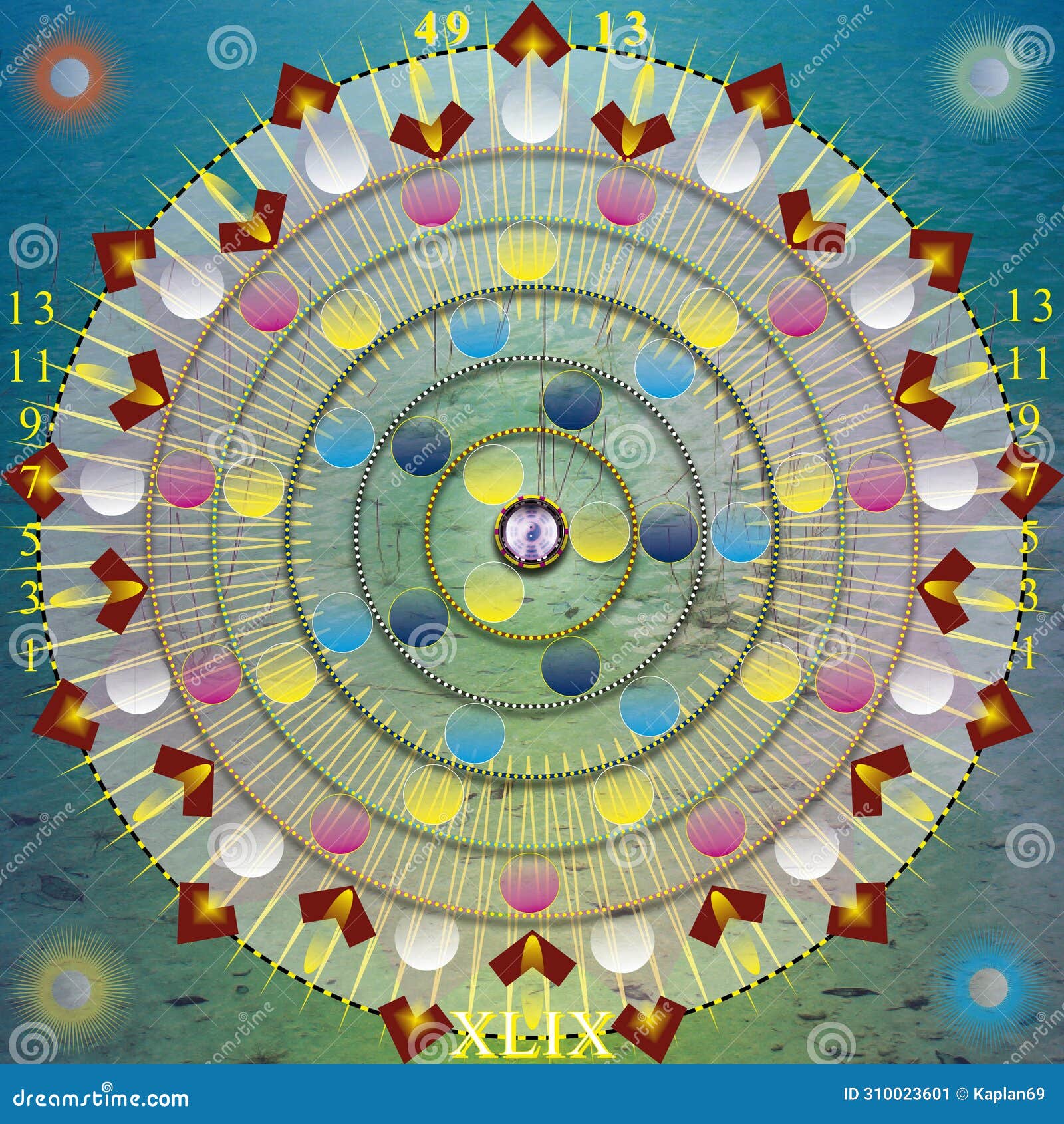 Symbolic mandala number 31 stock illustration. Illustration of ...