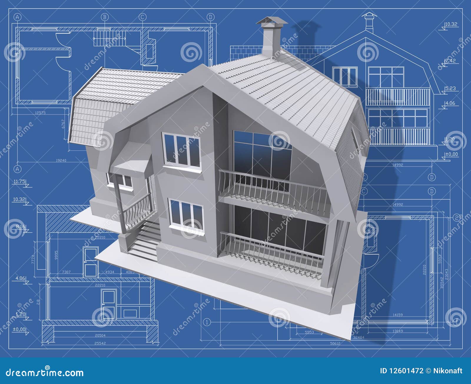 Maquette. stock illustration. Illustration of flat, residential - 12601472