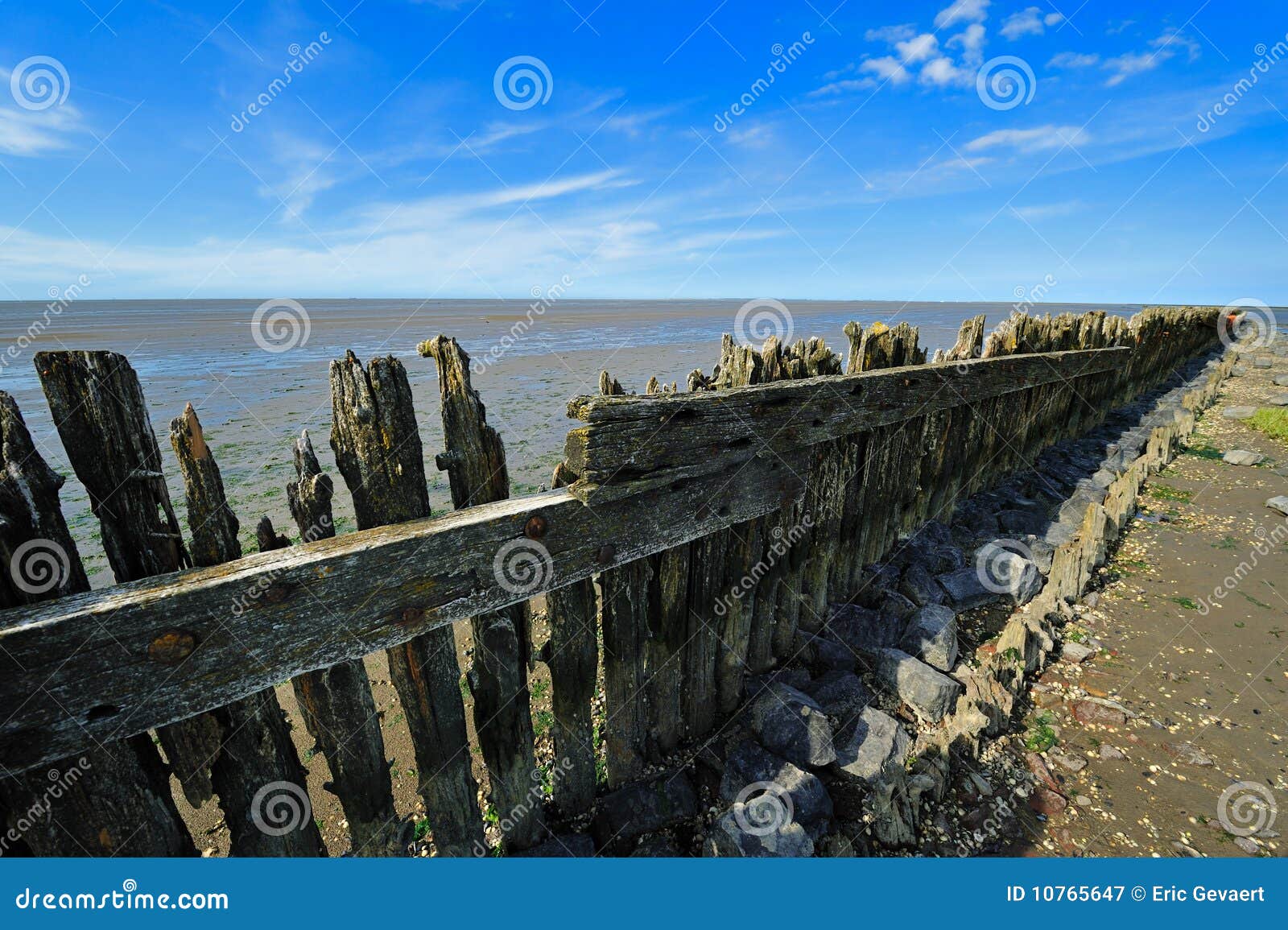 Mar De Wadden Em Moddergat, Os Países Baixos Imagem de Stock - Imagem ...
