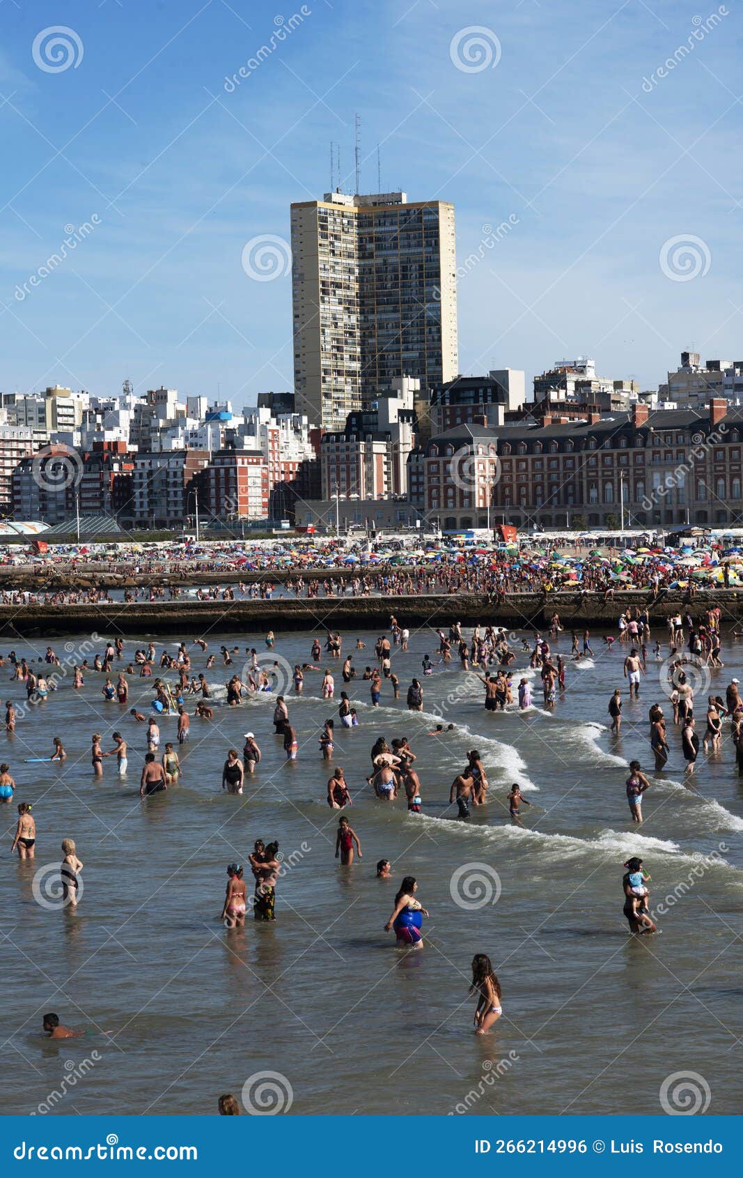 Argentina City of Mar Del Plata with Buildings and Luxury Hotels and ...