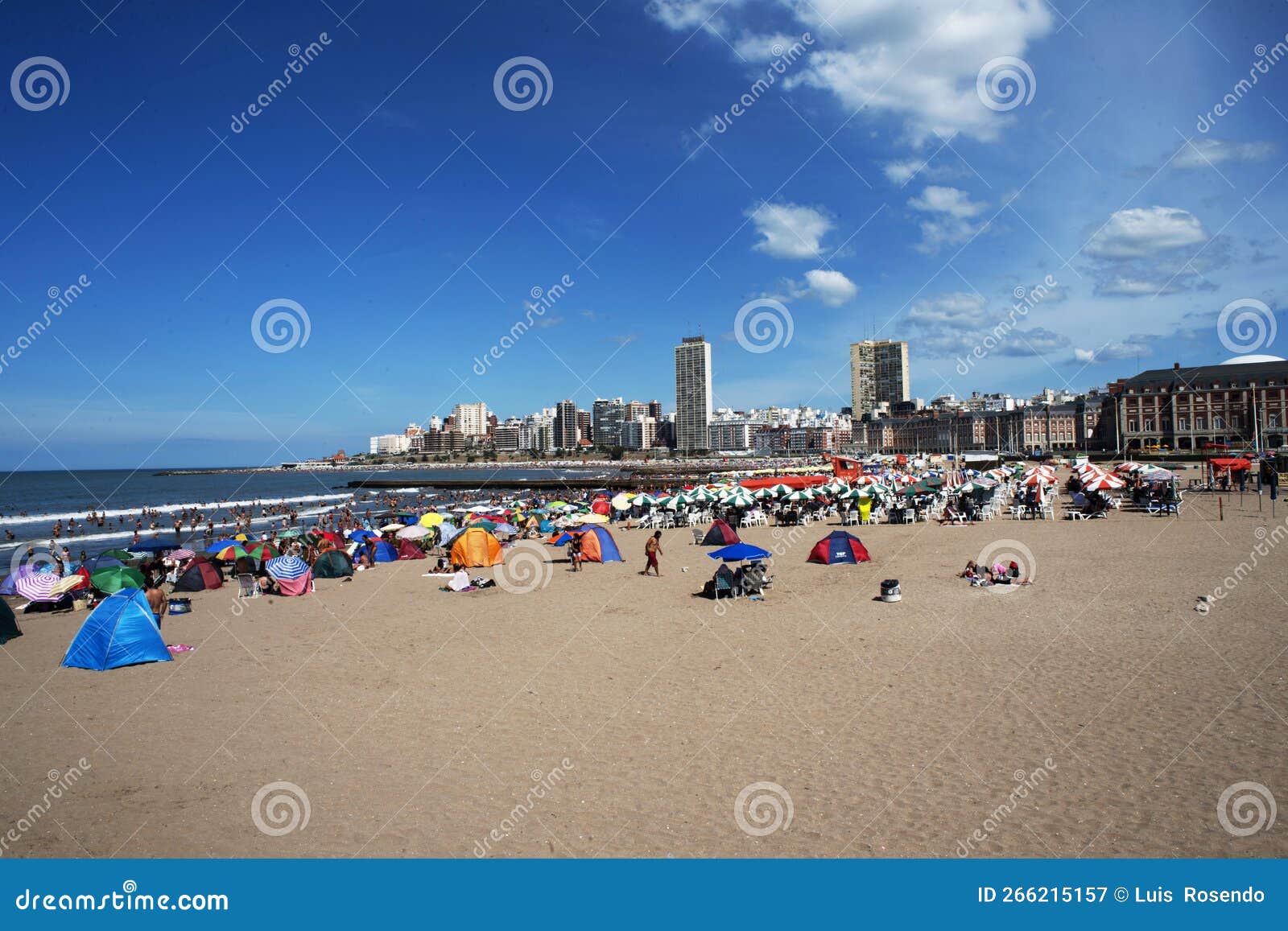 Argentina City of Mar Del Plata with Buildings and Luxury Hotels and ...