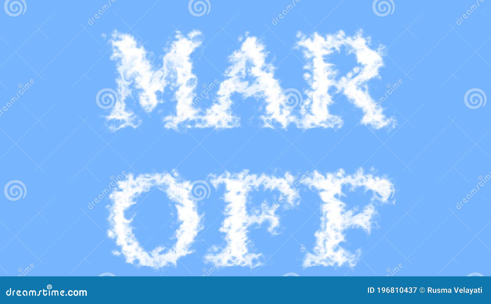 Mar Off Cloud Text Effect Sky Isolated Background Stock Illustration ...