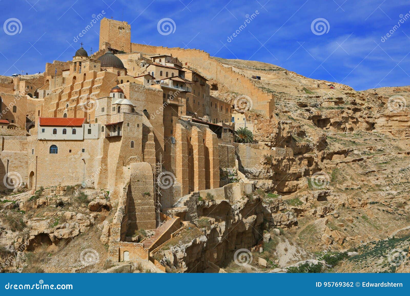 Mar Saba Monastery. Israel stock photo. Image of blue - 95769362