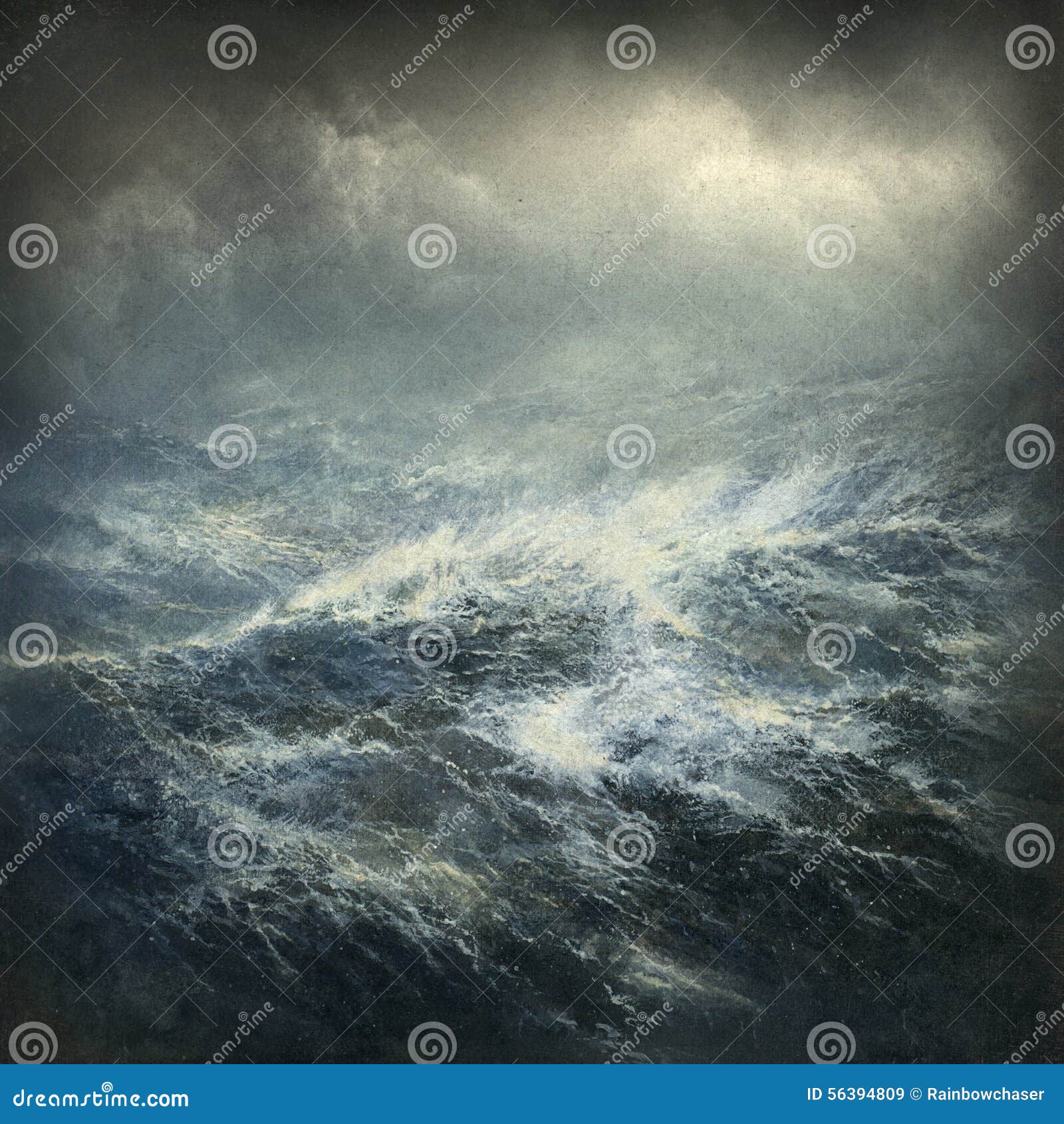 Mar tormentoso ilustração stock. Ilustração de mito, sombra - 56394809