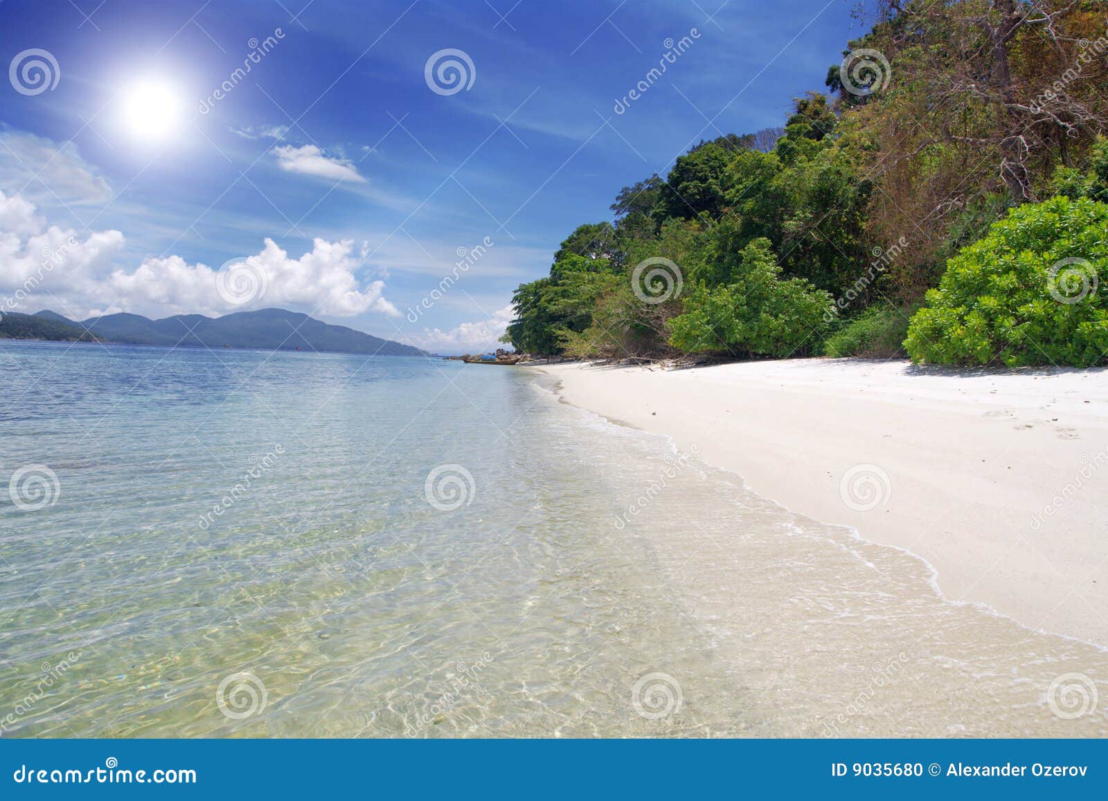 Mar Y Playa Con La Arena Blanca Foto de archivo - Imagen de cielo ...