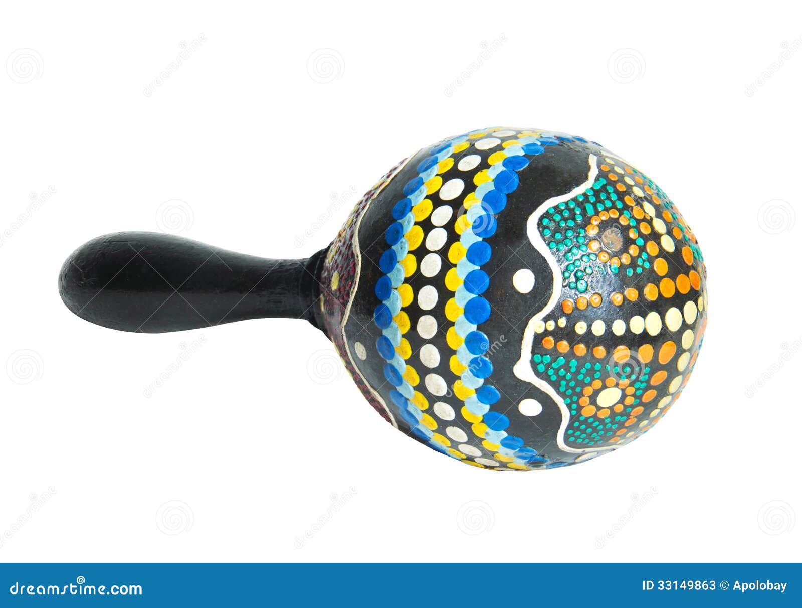 Maraca Isolated on White Background Stock Image - Image of instrument ...