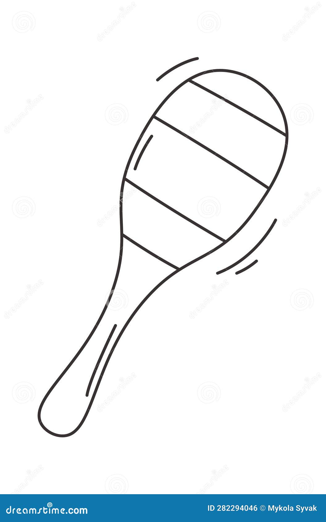 Maraca Musical Instrument stock vector. Illustration of trumpet - 282294046