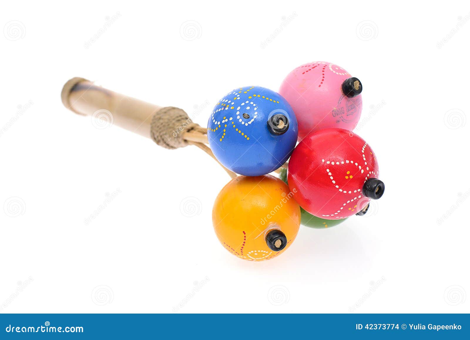 Maracas. Colored Rattle stock photo. Image of cinco, objects - 42373774