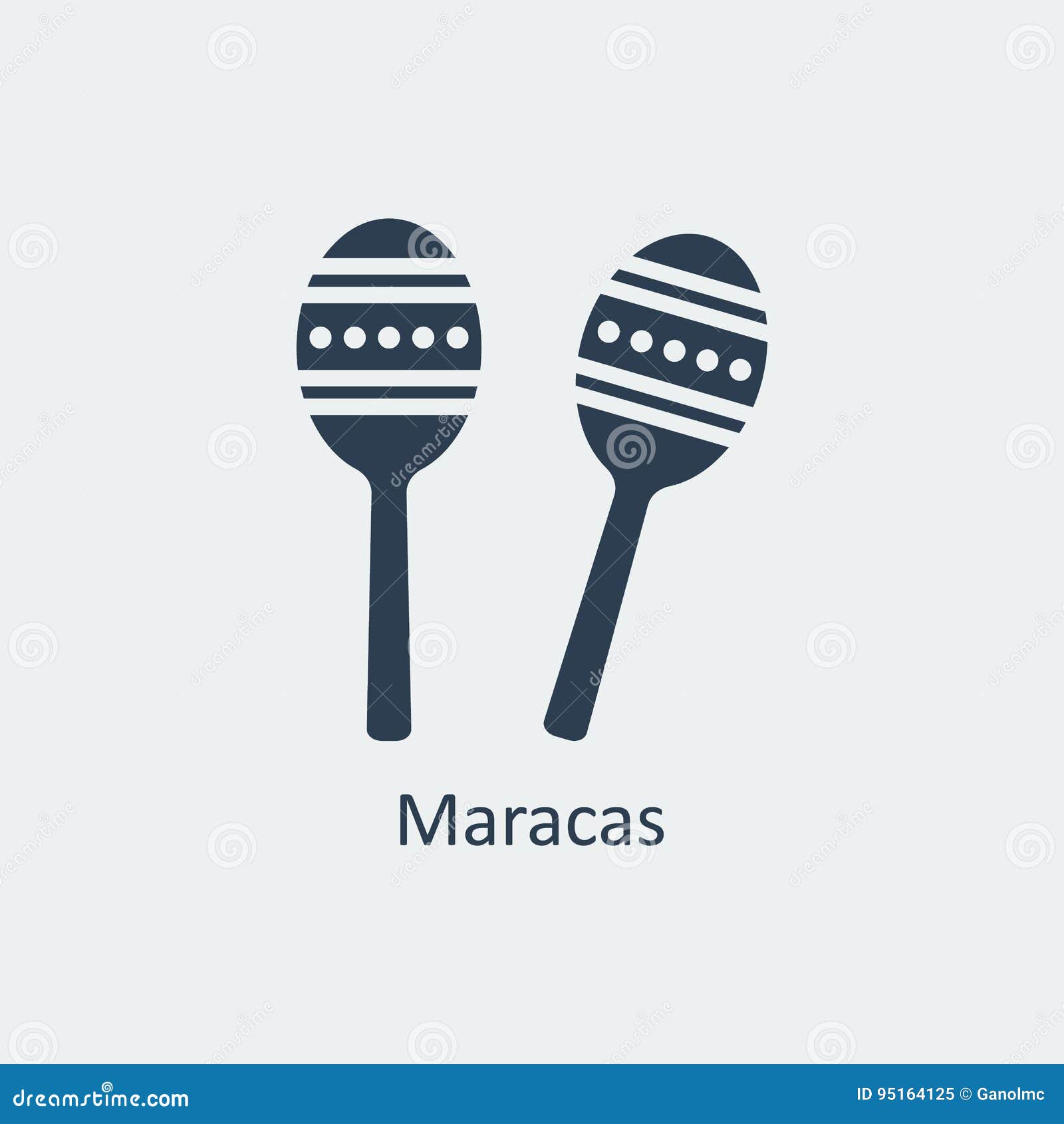 Maracas Icon Vector. Music Illustration Sign. Rhythm Symbol. Mexico ...