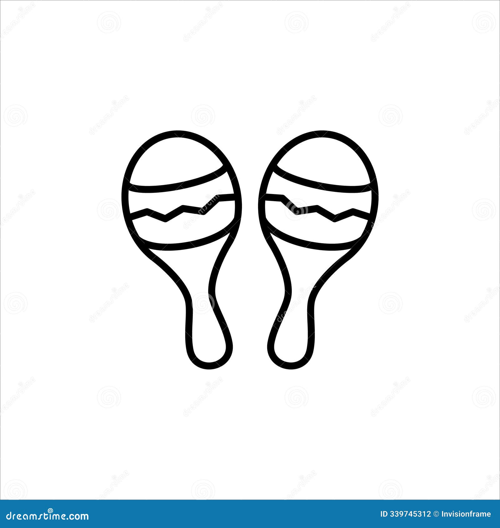 Maracas Icon stock illustration. Illustration of artisan - 339745312