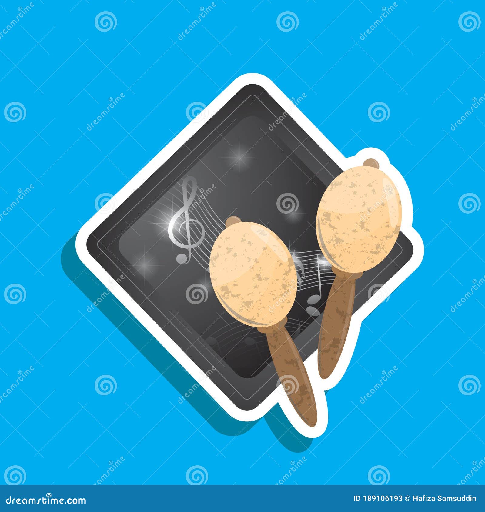 Maracas Label. Vector Illustration Decorative Design Stock Vector ...