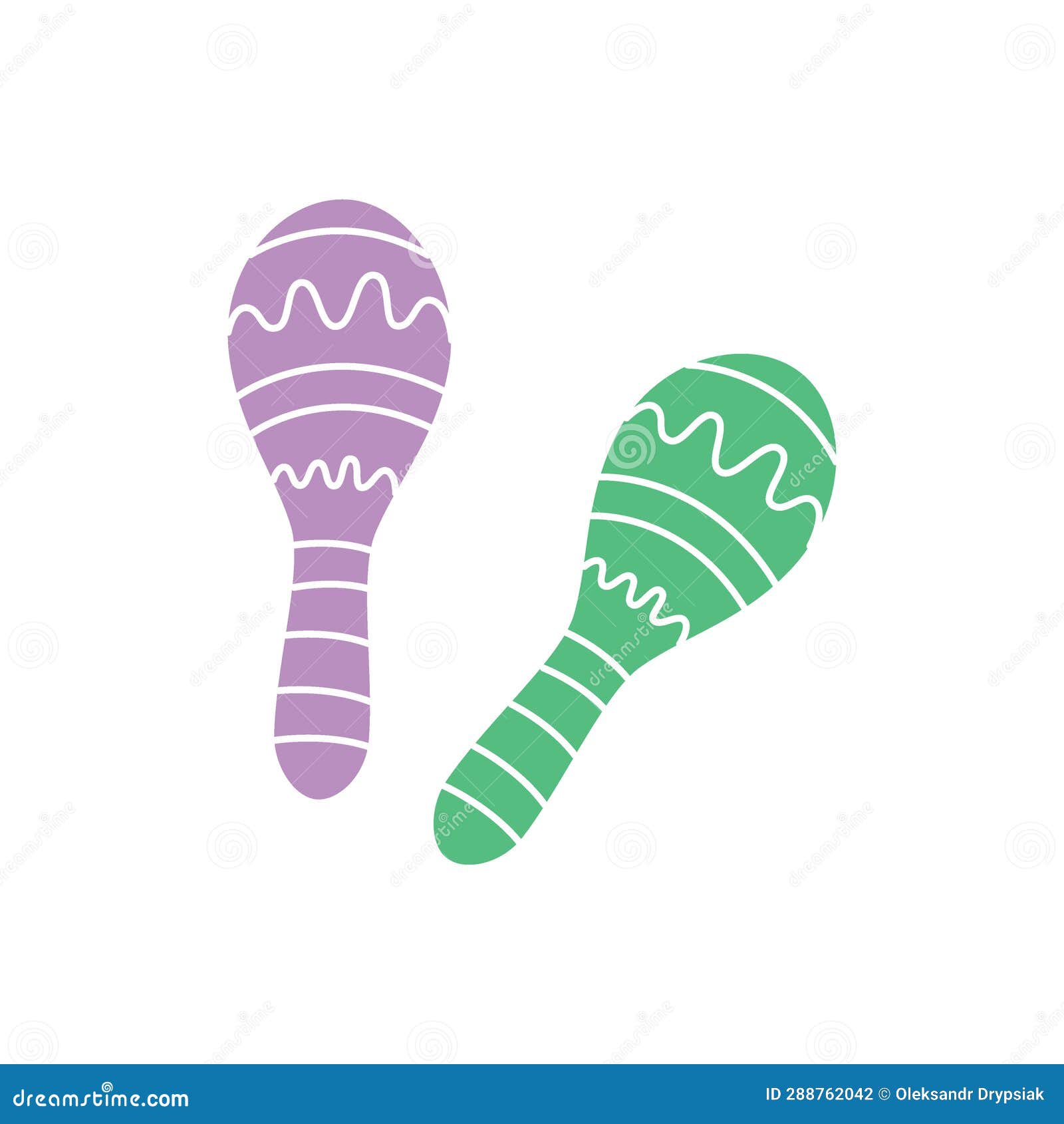 Maracas. Musical Instruments Silhouette. Vector Illustration Stock ...