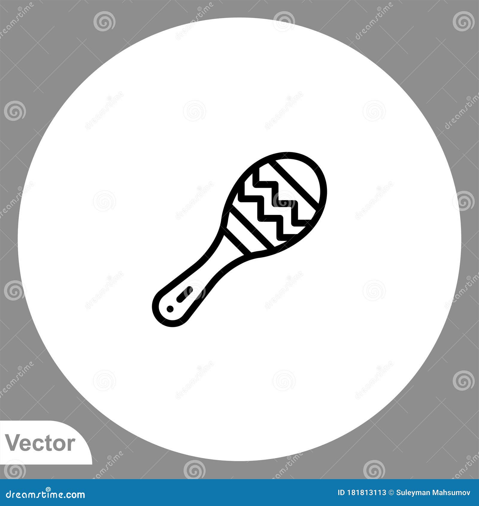 Maracas Vector Icon Sign Symbol Stock Vector - Illustration of glyph ...