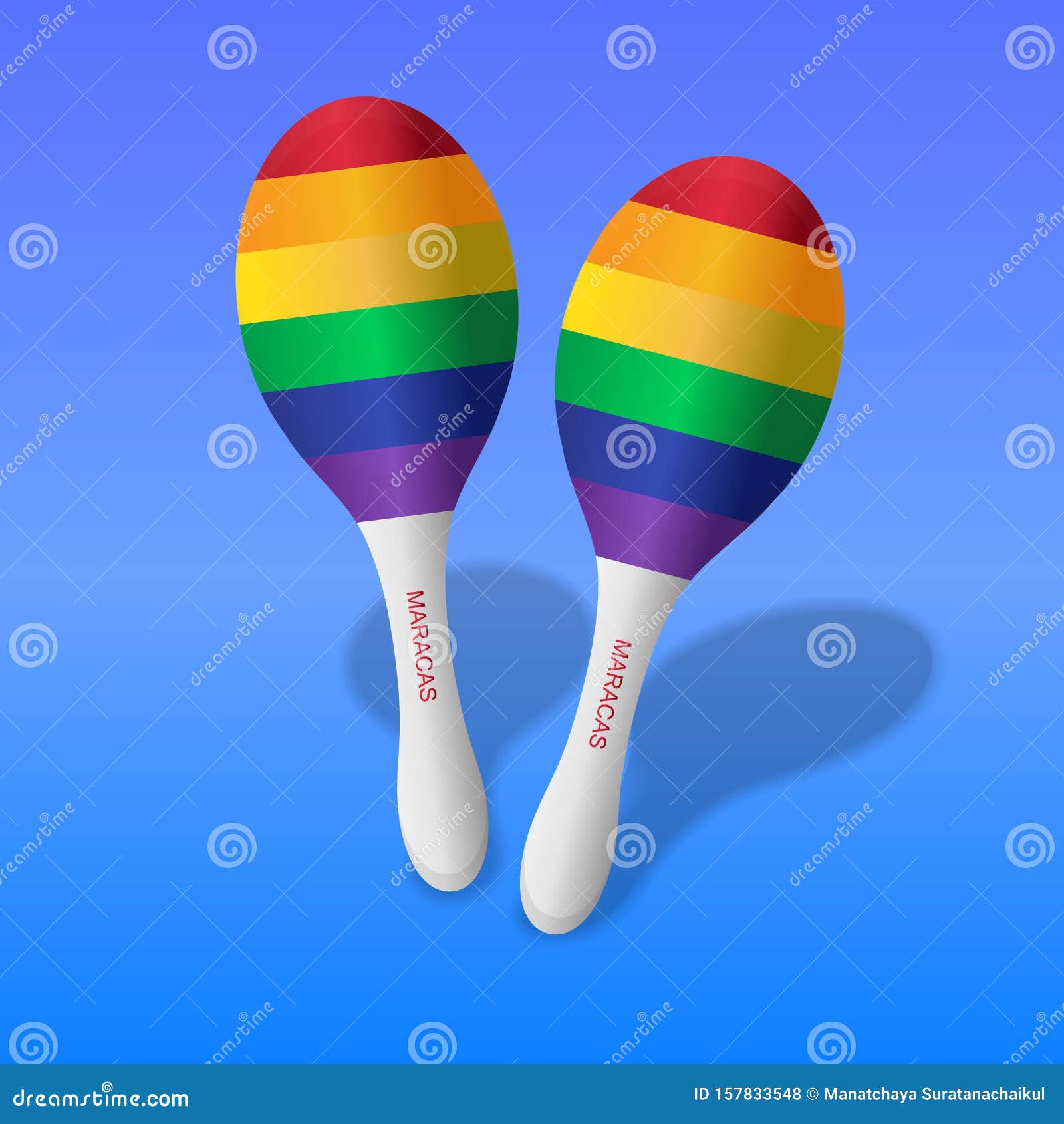 Maracas Vector Illustration. Stock Illustration - Illustration of ...